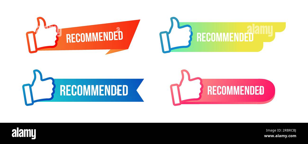 Recommended banner best recommendation badge hi-res stock photography ...