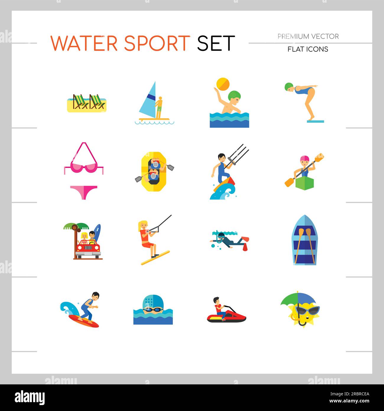 Water Sport Icon Set Stock Vector Image & Art - Alamy