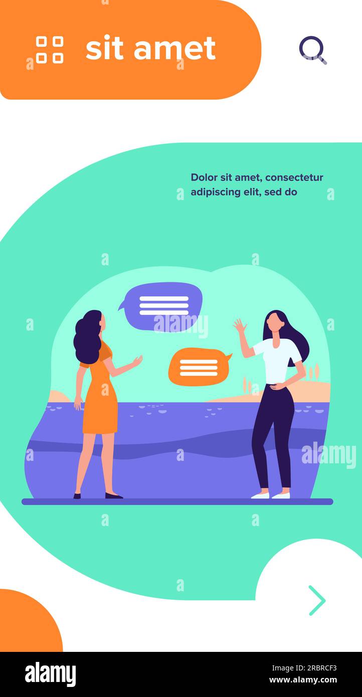 Women keeping social distance Stock Vector Image & Art - Alamy