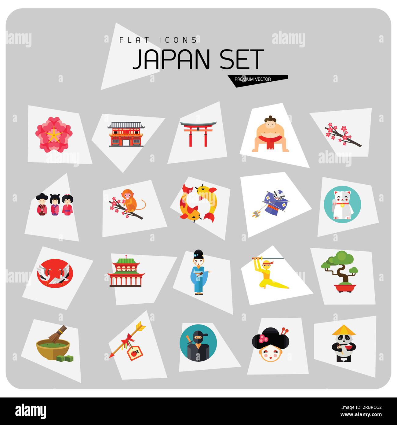 Japan Icon Set Stock Vector Image & Art - Alamy
