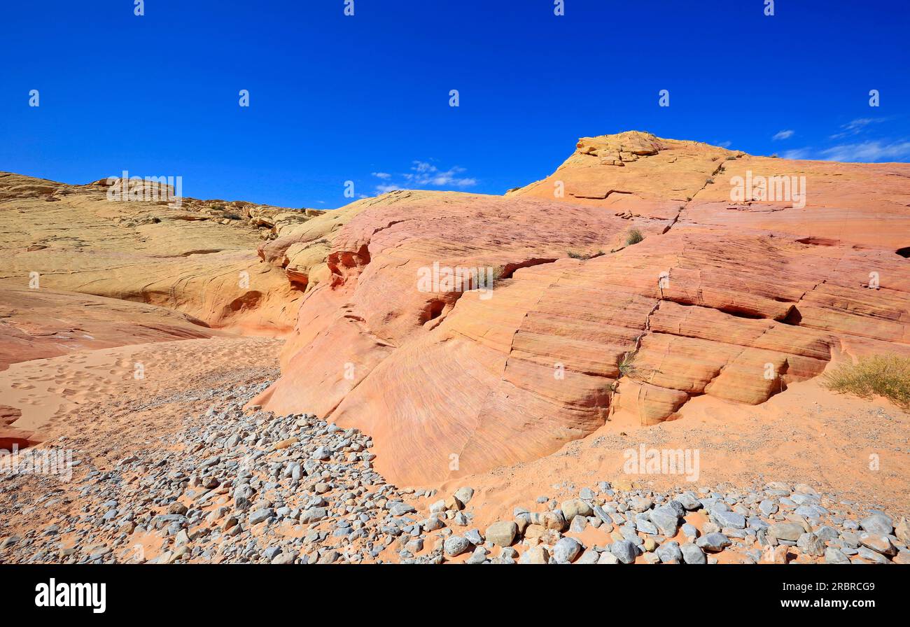 Orange pink rock - Valley of Fire State Park, Nevada Stock Photo - Alamy