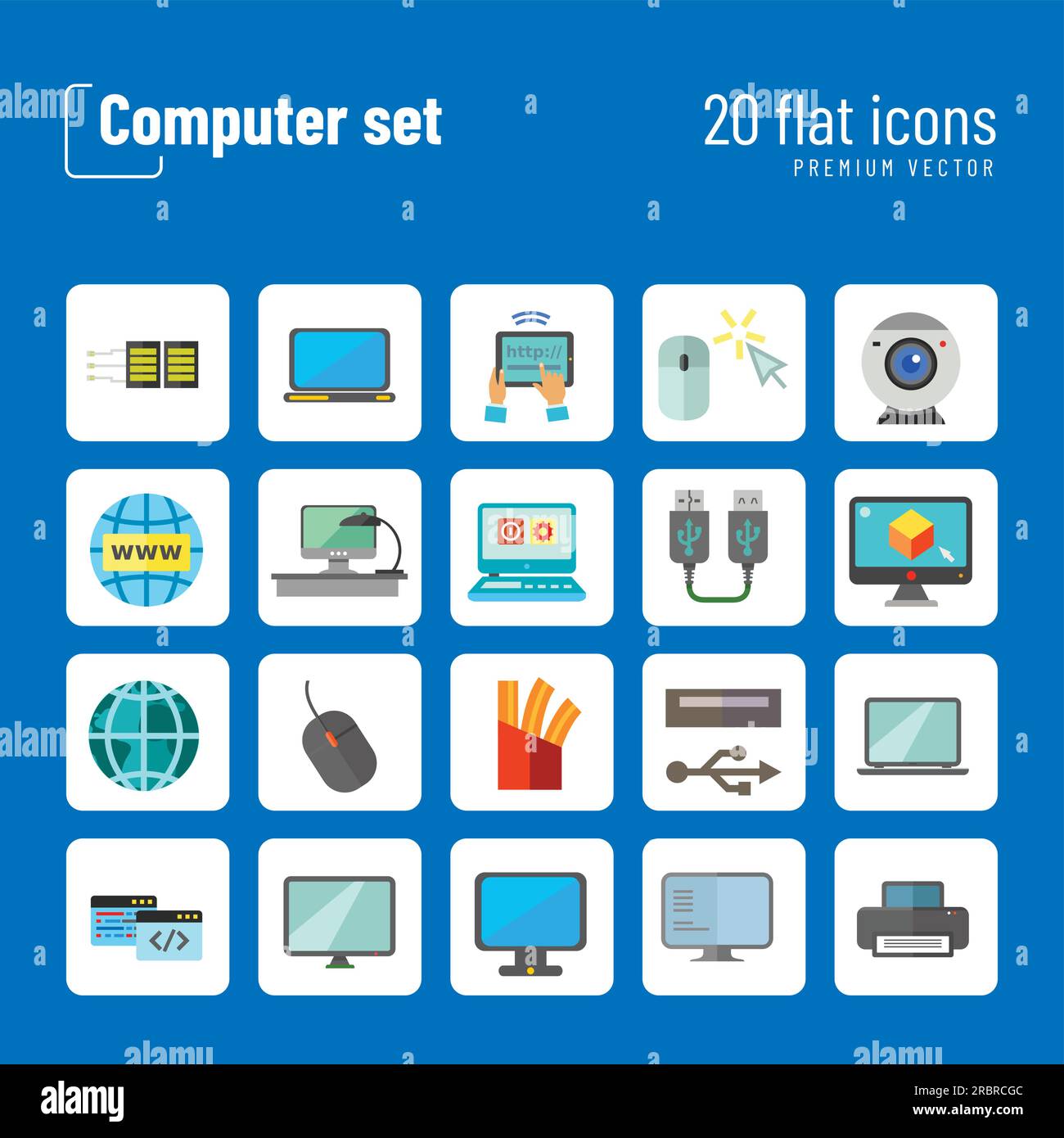 Computer Icon Set Stock Vector Image & Art - Alamy