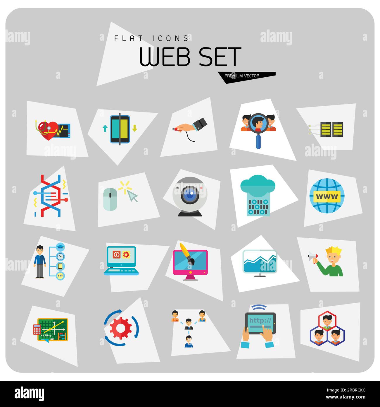 Web Icon Set Stock Vector Image & Art - Alamy