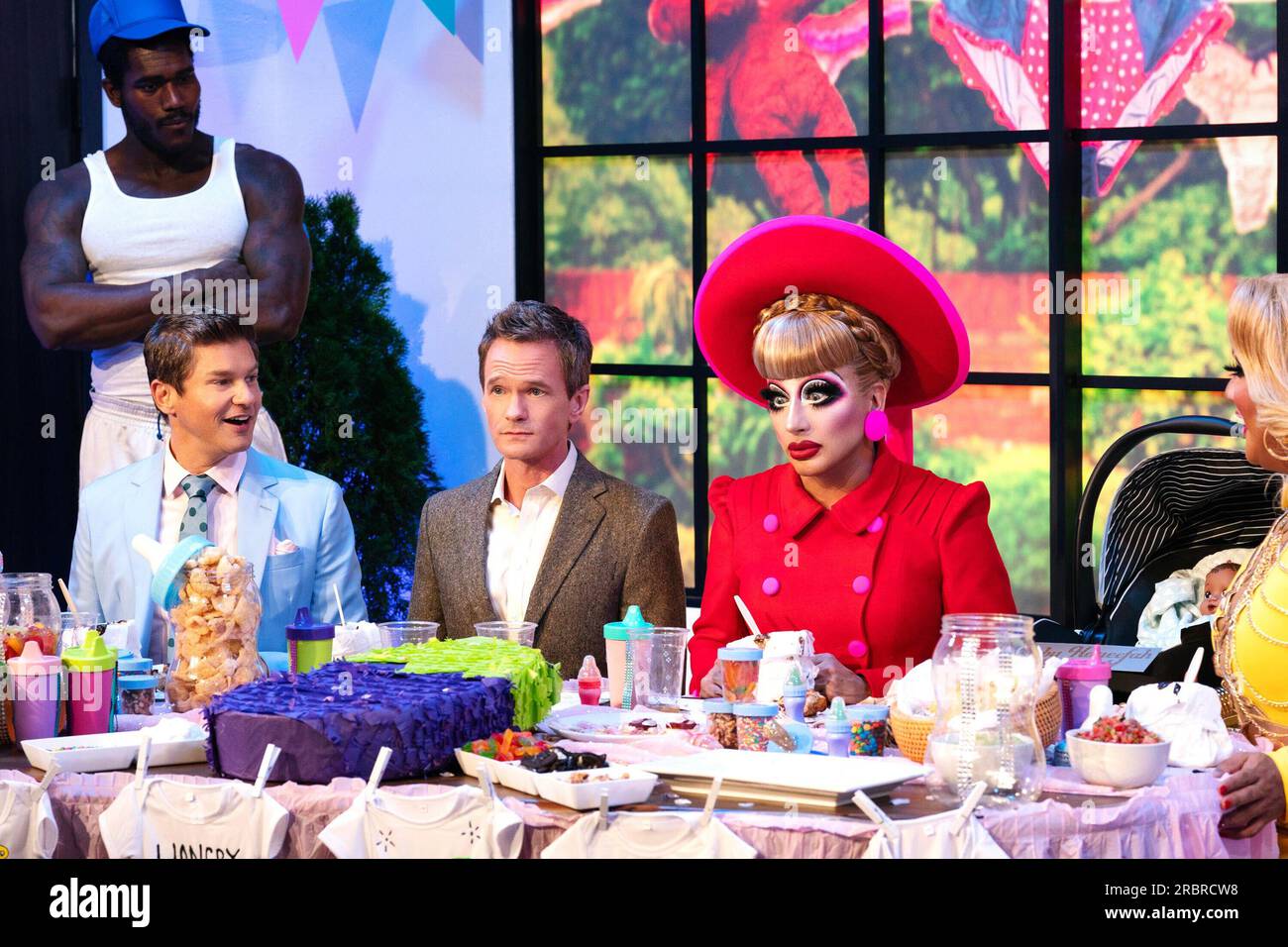 DRAG ME TO DINNER, sitting from left: David Burtka, Neil Patrick Harris ...