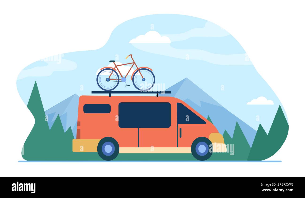 Camping car minivan on Stock Vector Images - Alamy