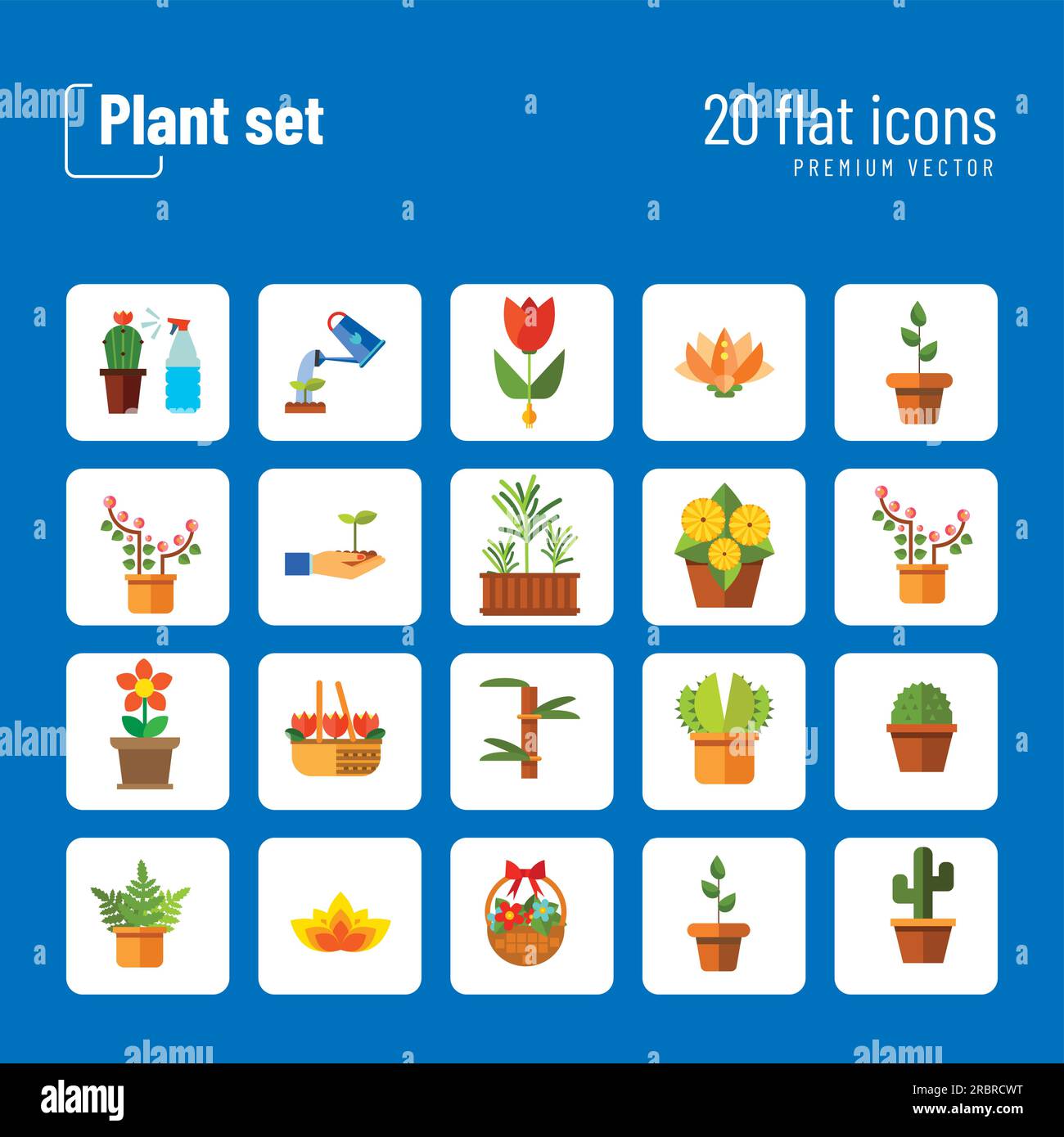 Plant Icon Set Stock Vector Image & Art - Alamy