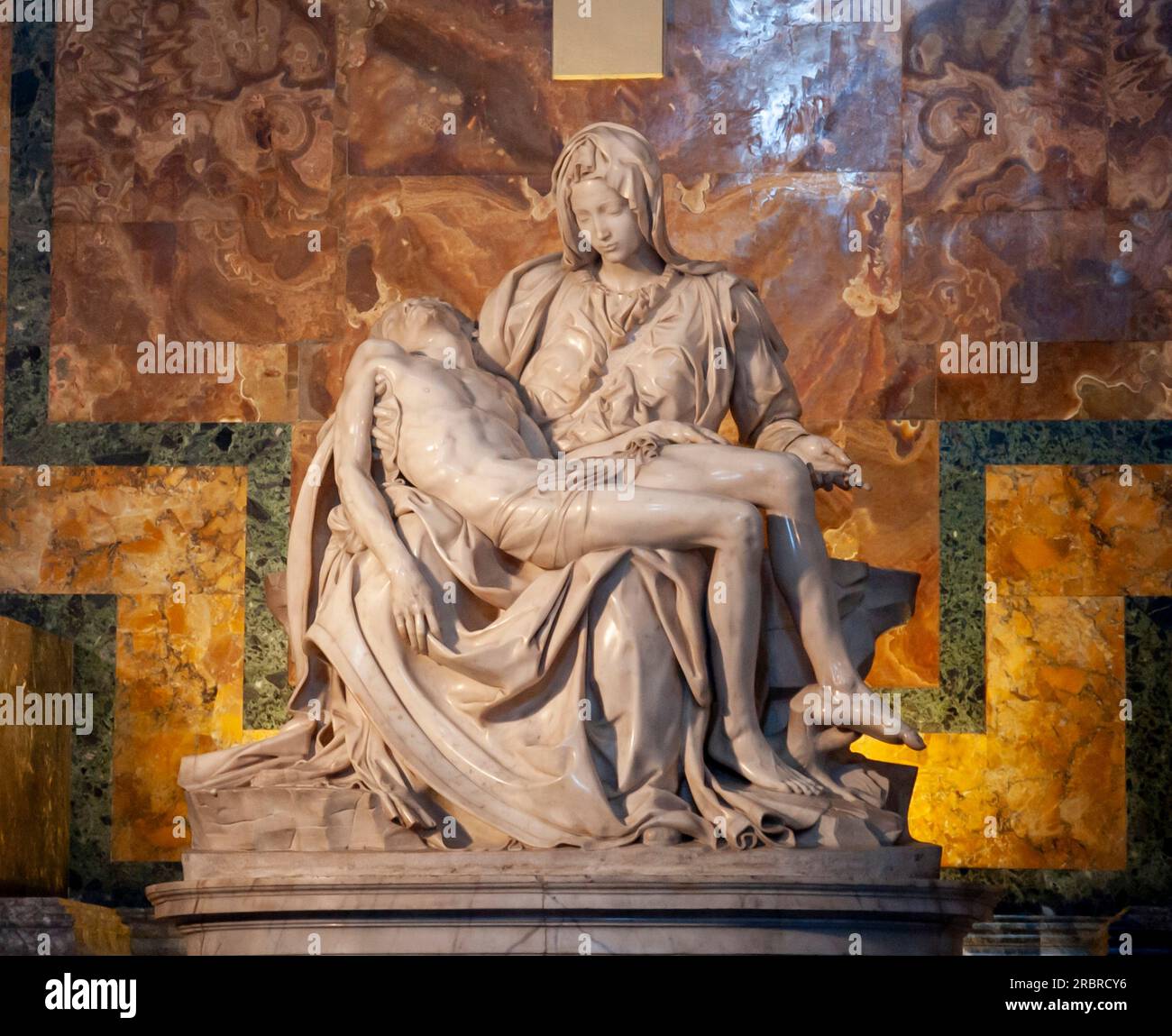 Michelangelo's Pieta statue in Saint Peter's Basilica in the Vatican, Rome, Italy Stock Photo ...