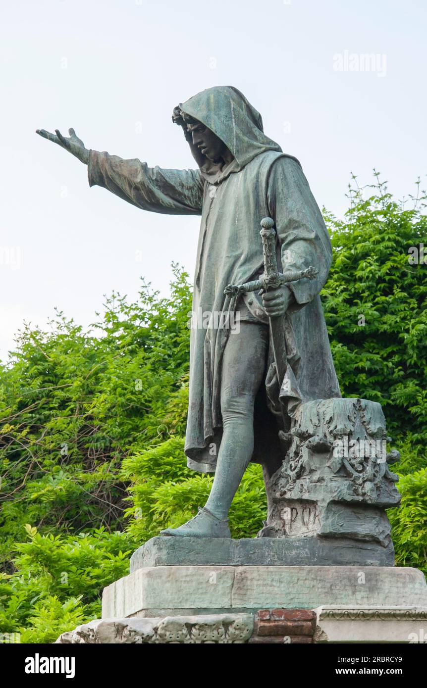 Cola di Rienzo statue by sculptor Girolamo Masini in Rome Italy Stock ...