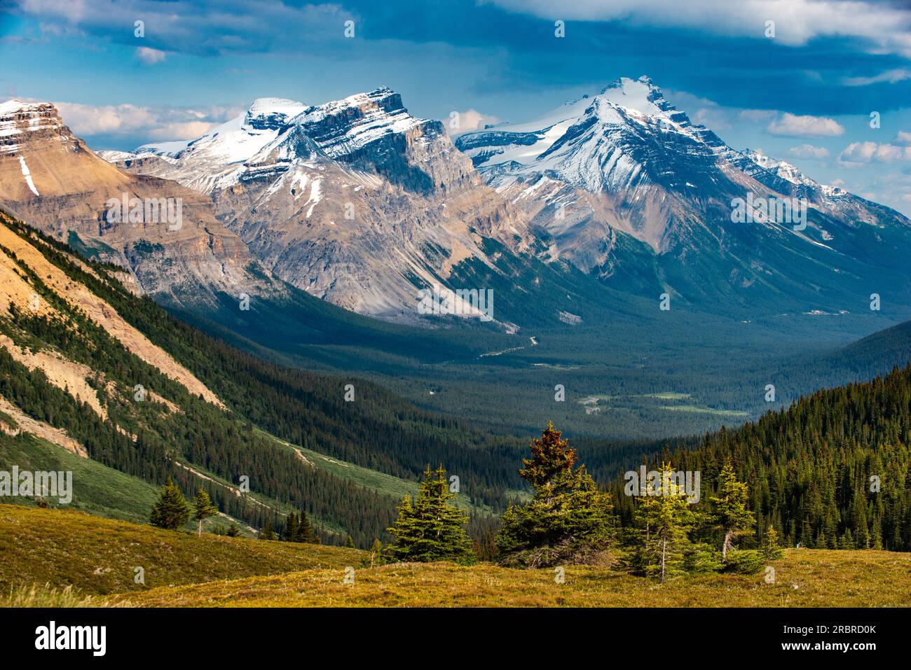 Mount Andromache and Mount Hector from the hiking trail to Helen Lake ...