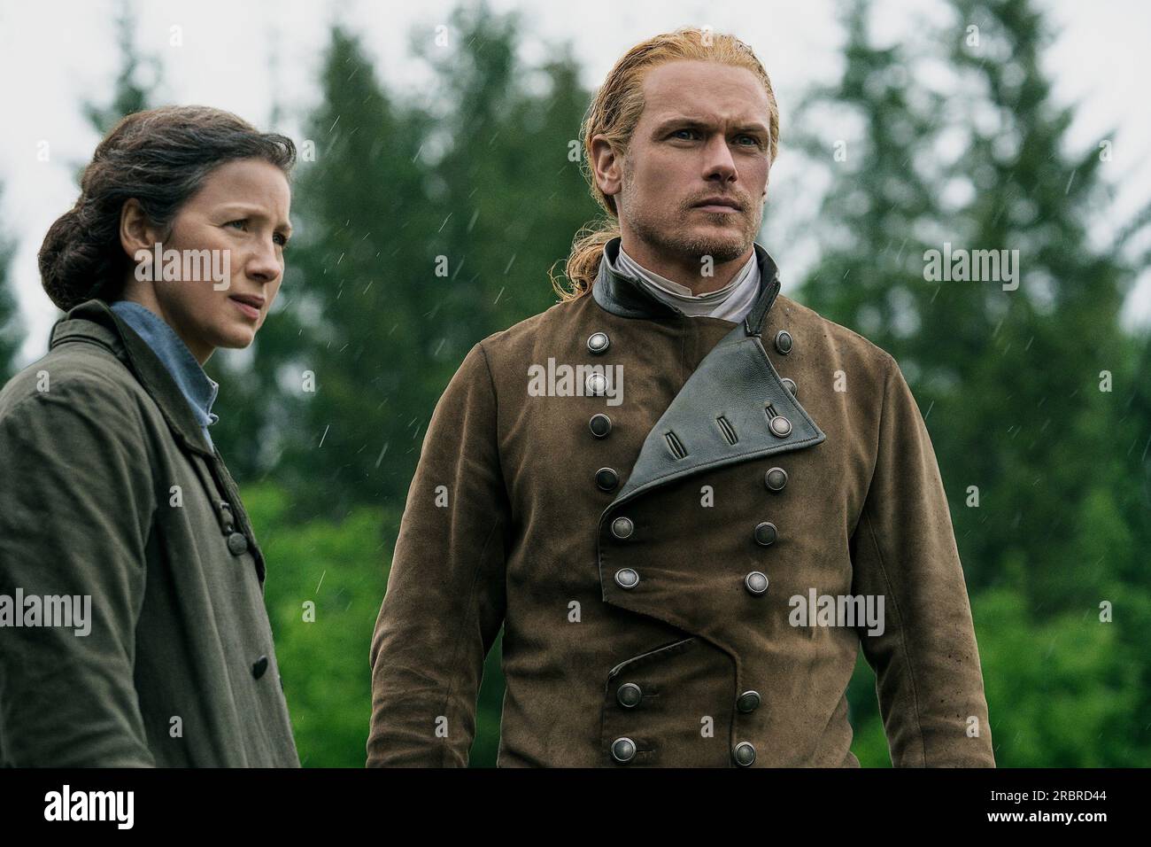 OUTLANDER, from left: Catriona Balfe, San Heughan, Death Be Not Proud ...