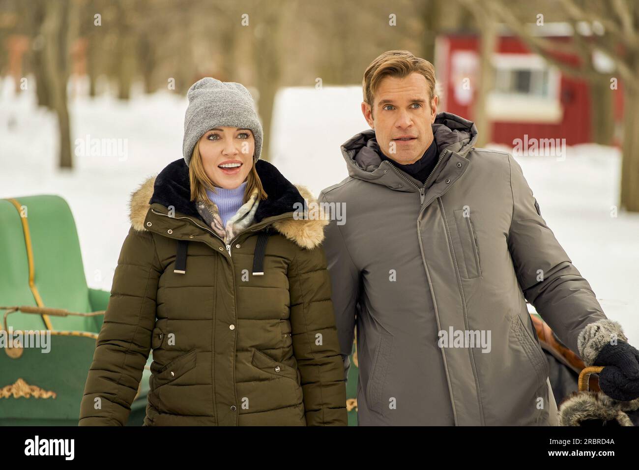 A ROYAL CHRISTMAS CRUSH, from left: Katie Cassidy, Stephen Huszar ...