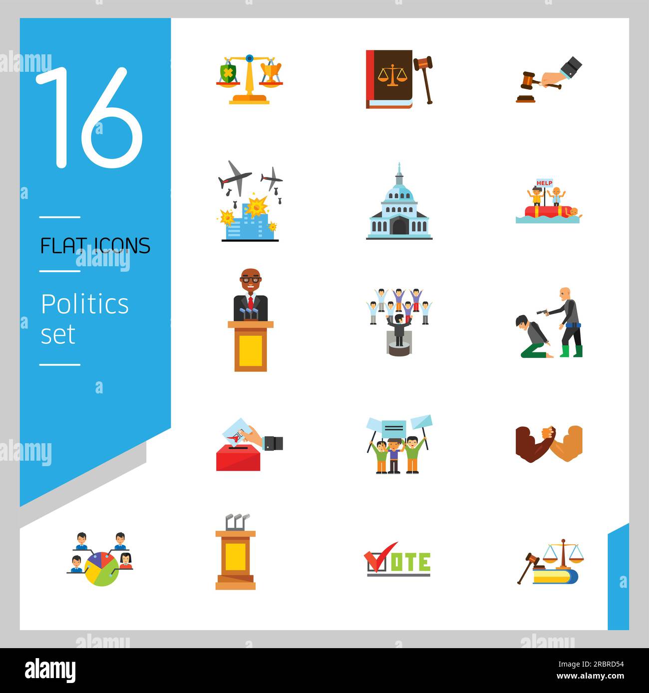 Politics Icon Set Stock Vector Image & Art - Alamy