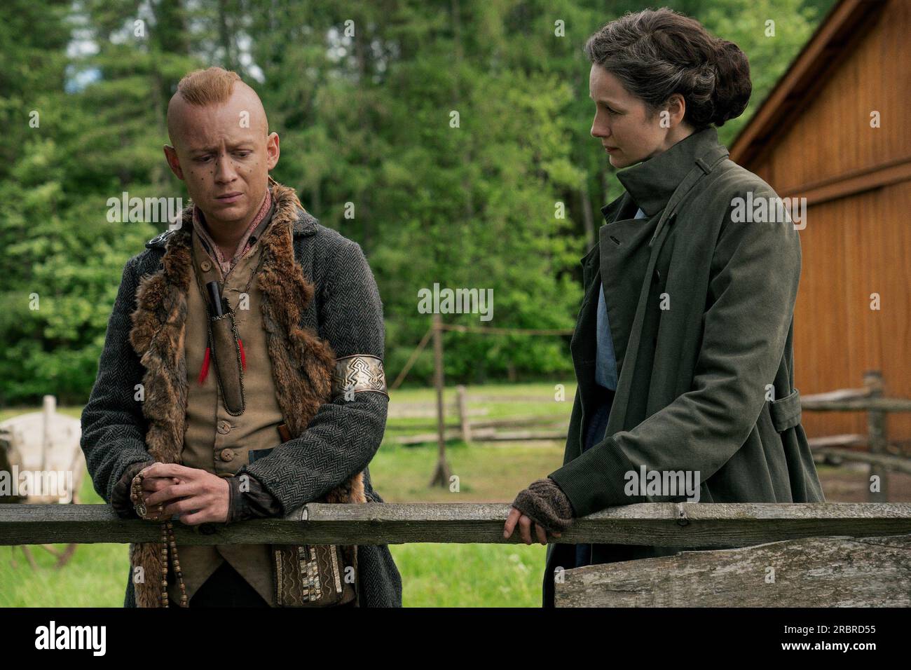 OUTLANDER, from left: John Bell, Caitriona Balfe, Death Be Not Proud', (Season 7, ep. 703, aired ...