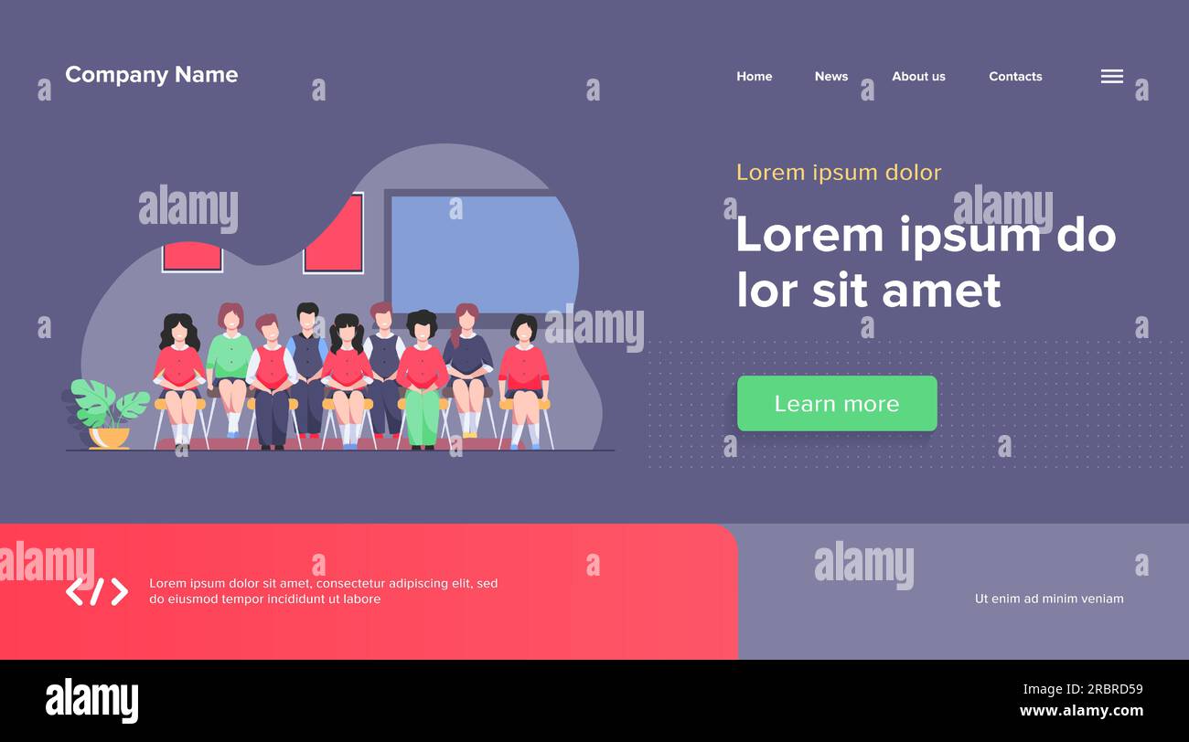 School students posing for class portrait in classroom Stock Vector ...