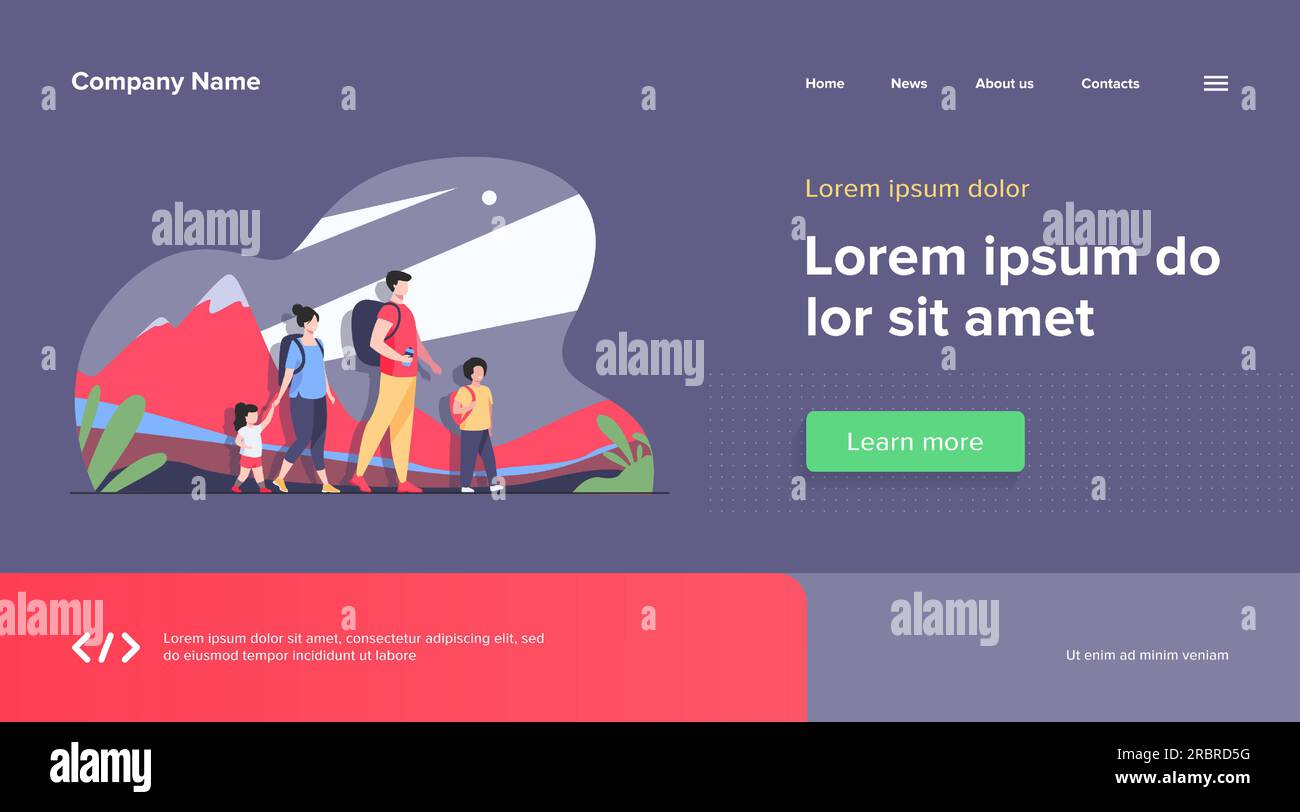 Happy active family walking outdoors Stock Vector Image & Art - Alamy