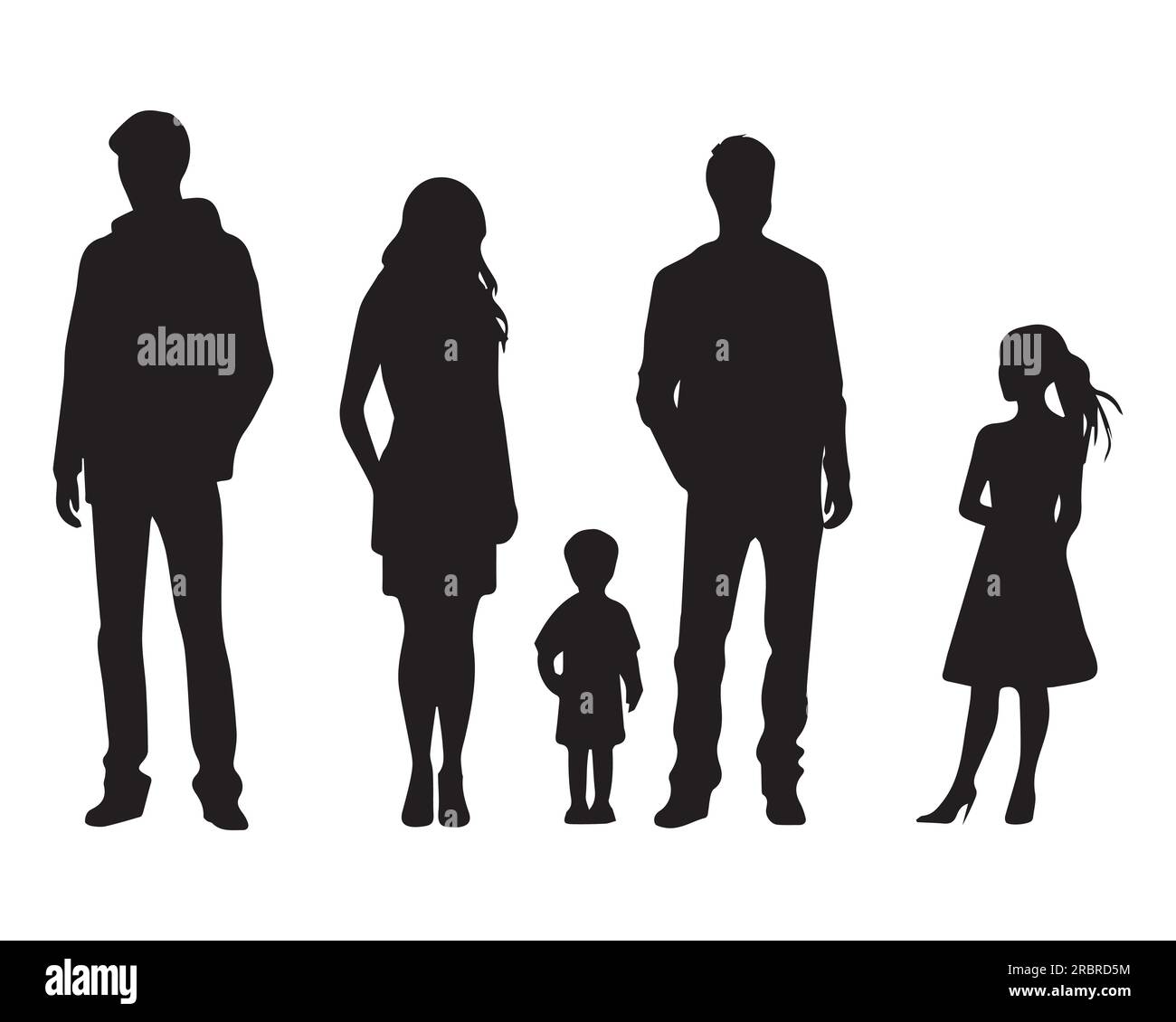 Black family vector vectors hi-res stock photography and images - Alamy