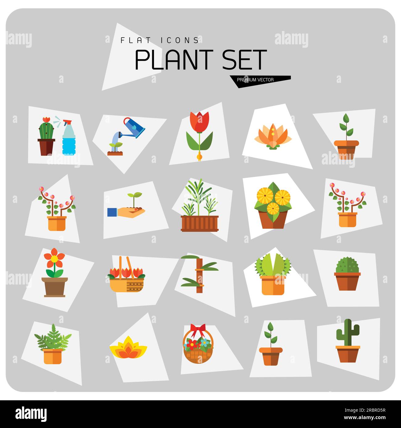 Plant Icon Set Stock Vector Image & Art - Alamy