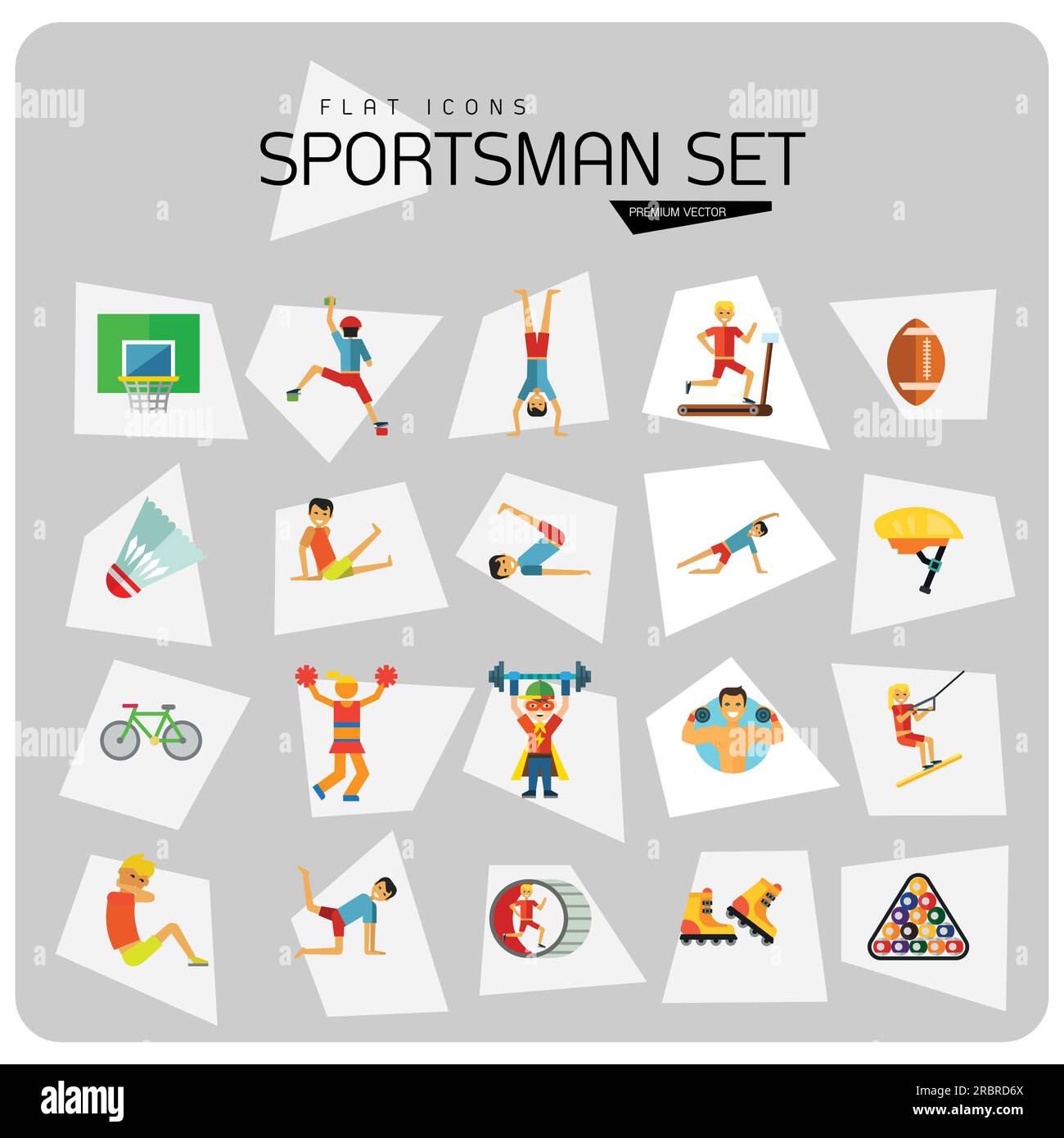 Sportsman Icons Set Stock Vector Image & Art - Alamy