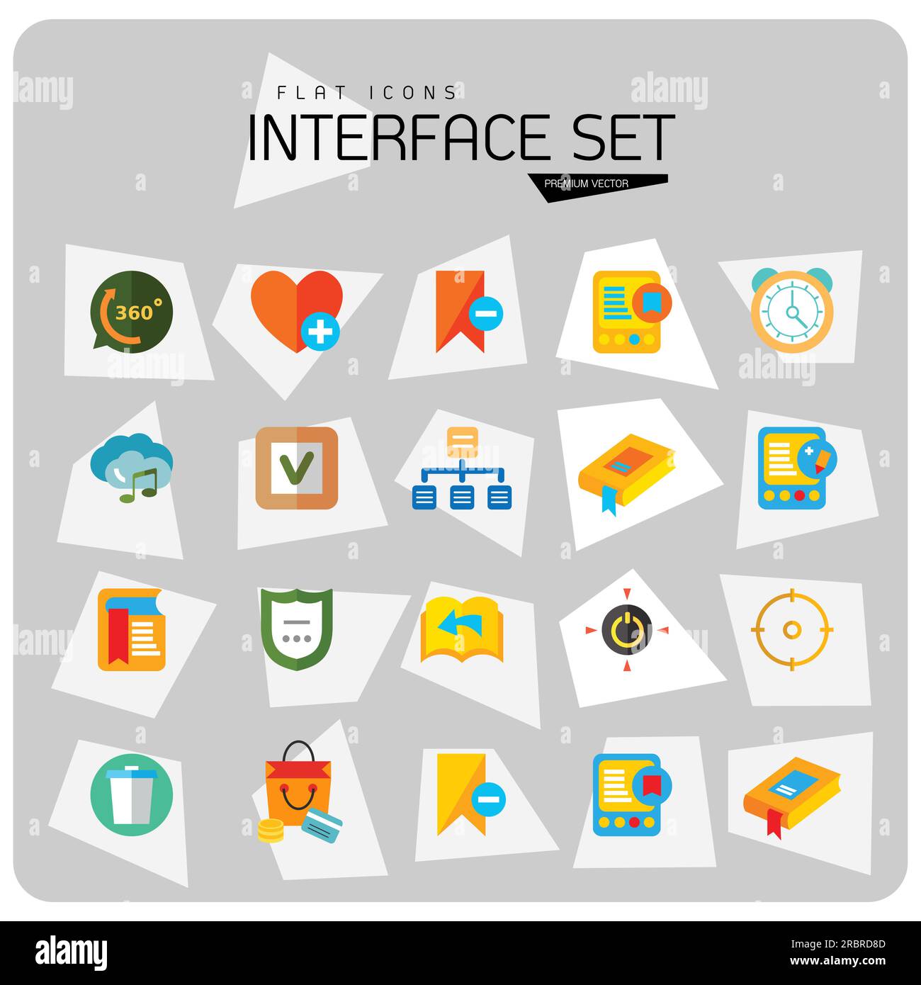 Interface flat icons set Stock Vector Image & Art - Alamy