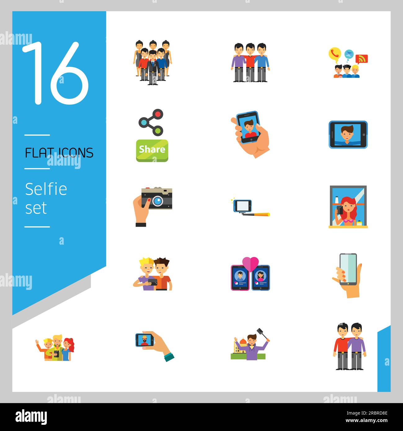 Selfie Icon Set Stock Vector Image & Art - Alamy