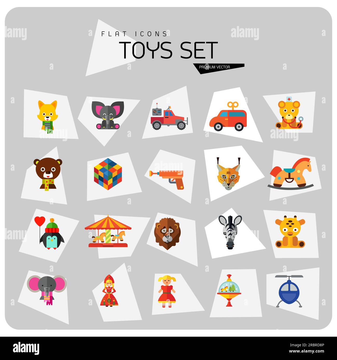 Toys Icons Set Stock Vector Image & Art - Alamy