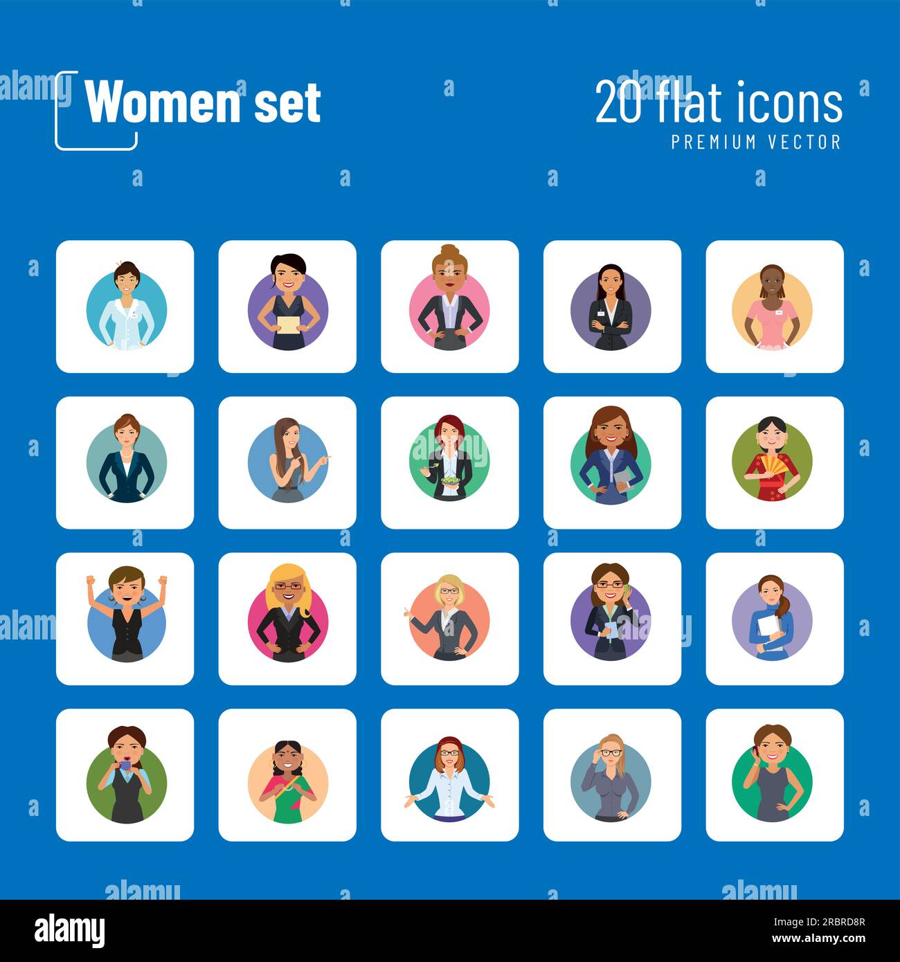 Women Icons Set Stock Vector Image & Art - Alamy