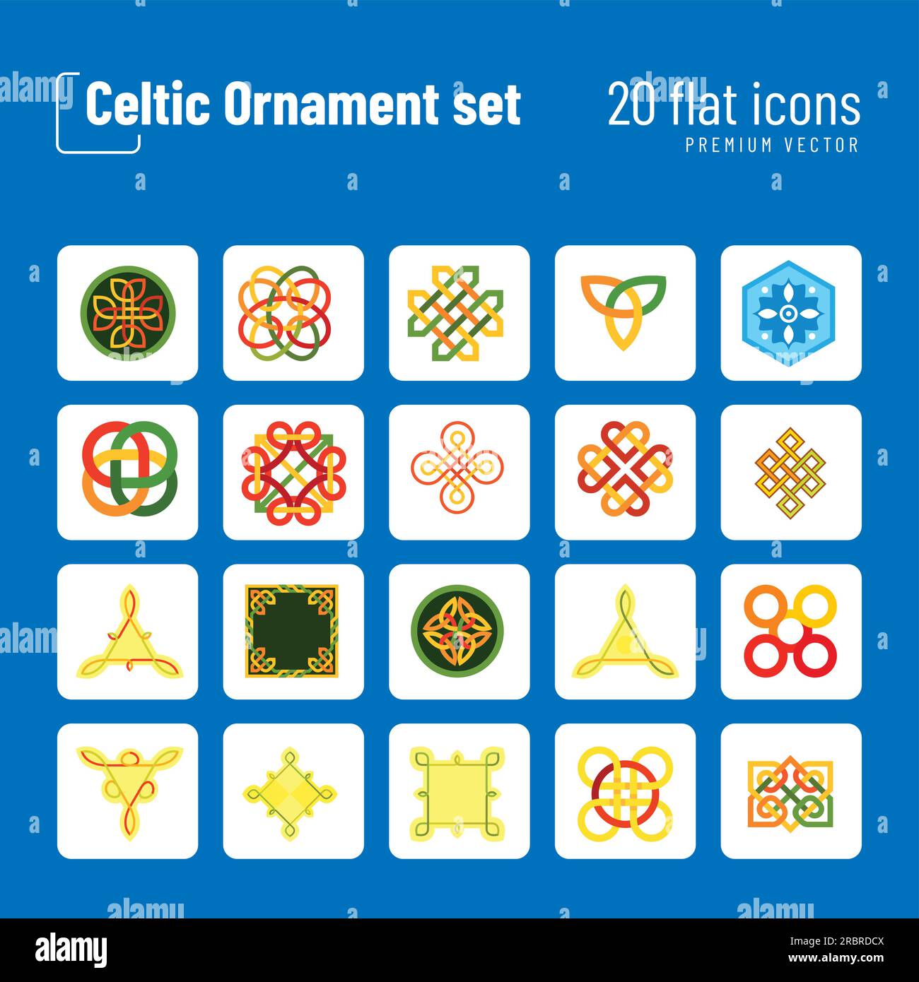 Celtic Ornament Icon Set Stock Vector Image & Art - Alamy