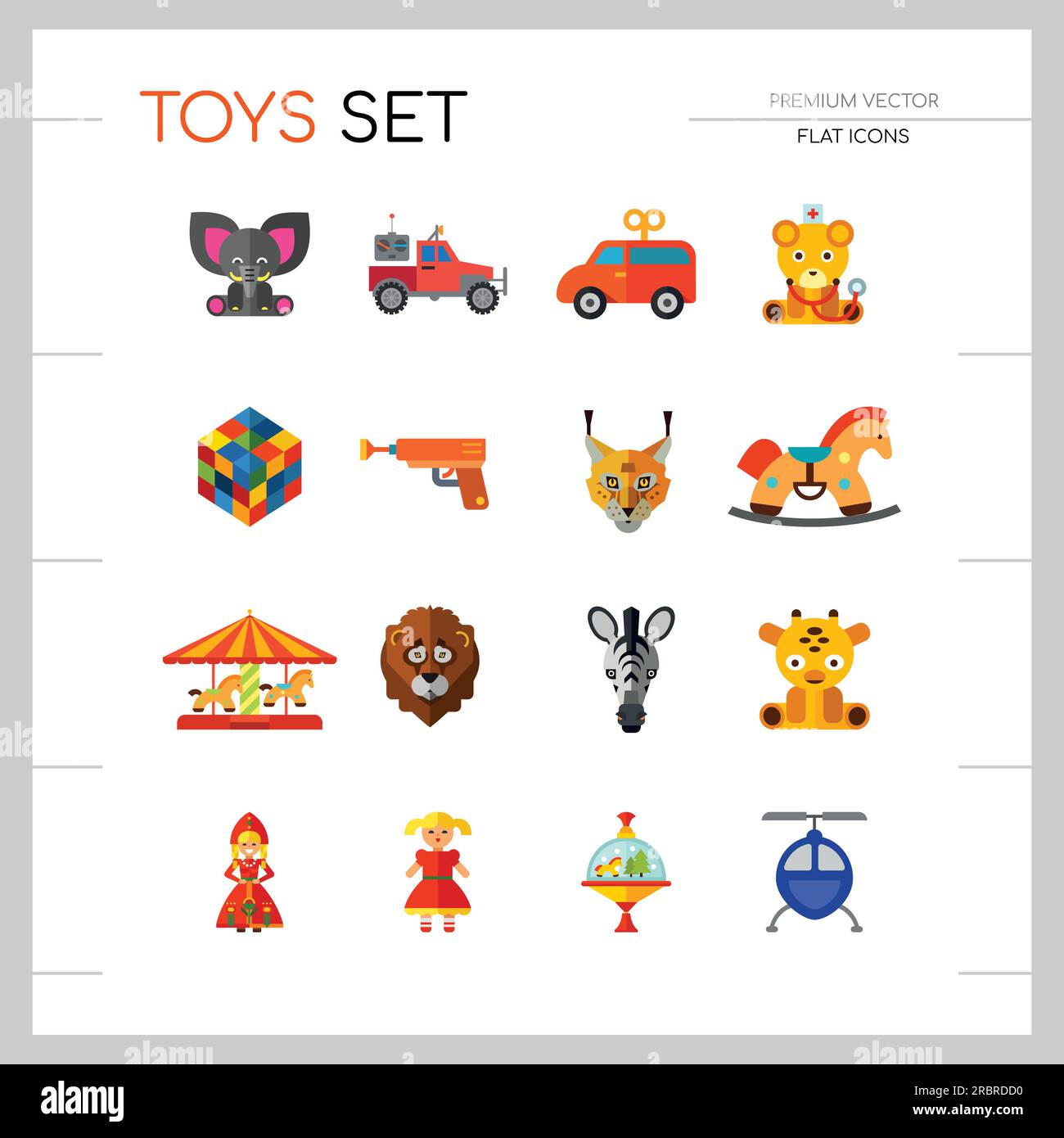 Toys Icons Set Stock Vector Image & Art - Alamy