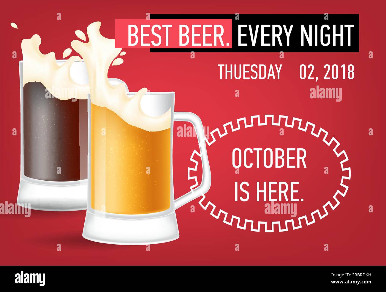 Best beer, October here flyer design Stock Vector Image & Art - Alamy