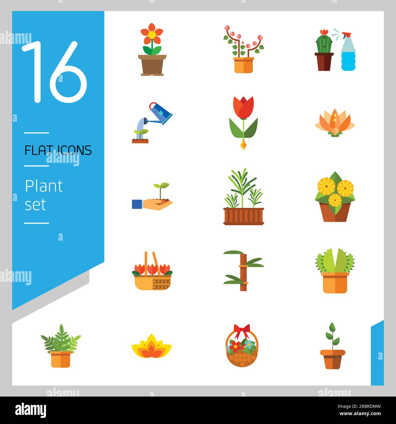 Plant Icon Set Stock Vector Image & Art - Alamy