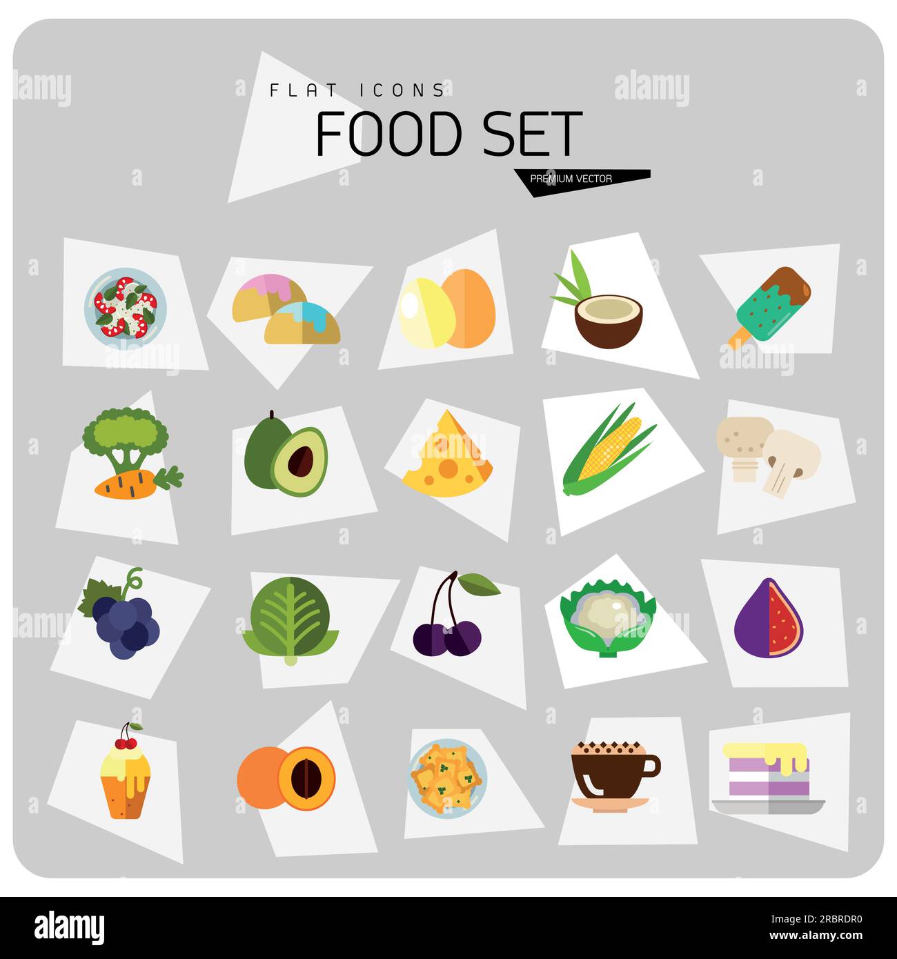 Food icons set Stock Vector Image & Art - Alamy