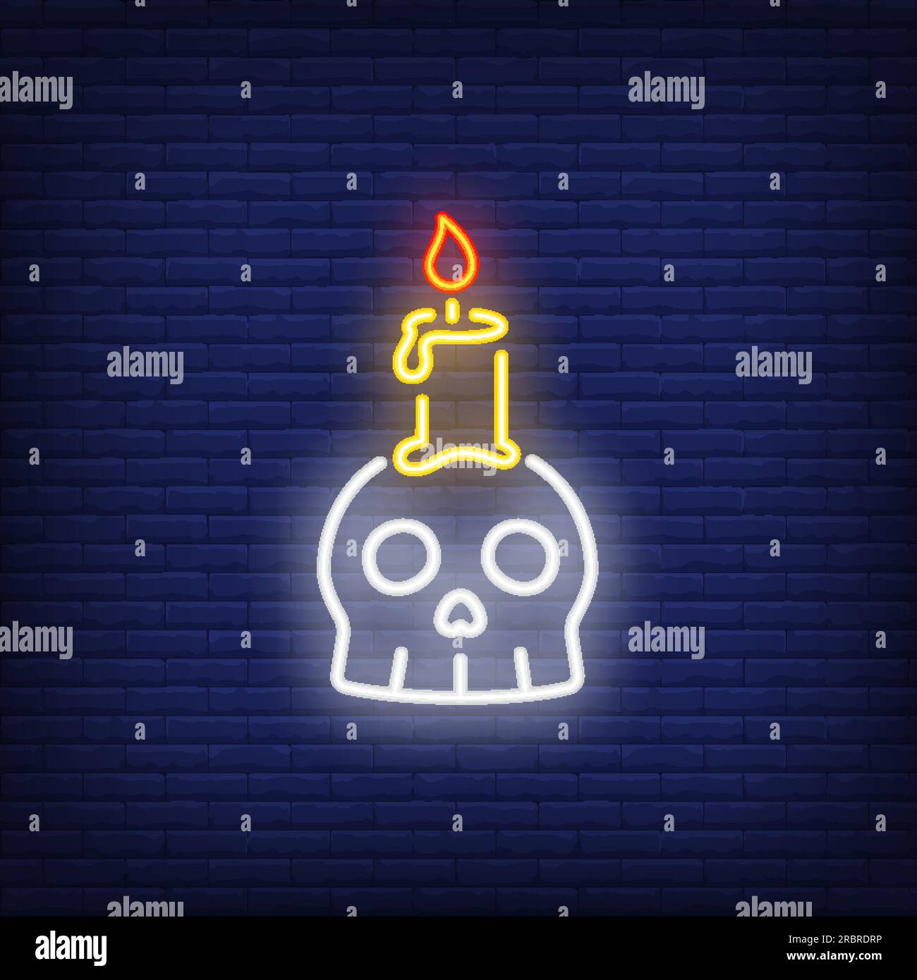 Candle light brick wall Stock Vector Images - Alamy