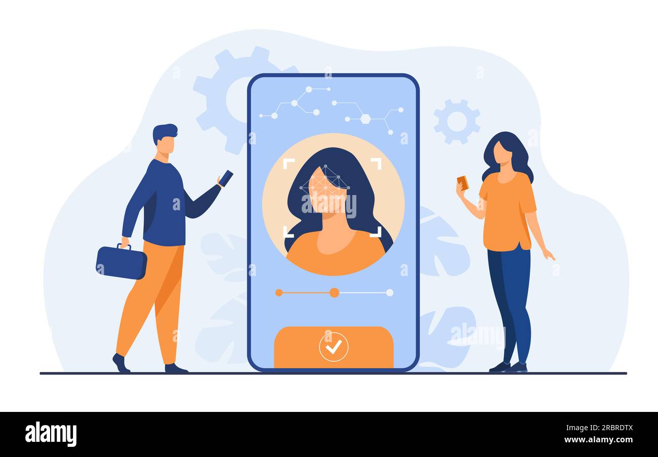 Face Recognition And Data Safety Stock Vector Image And Art Alamy 8729