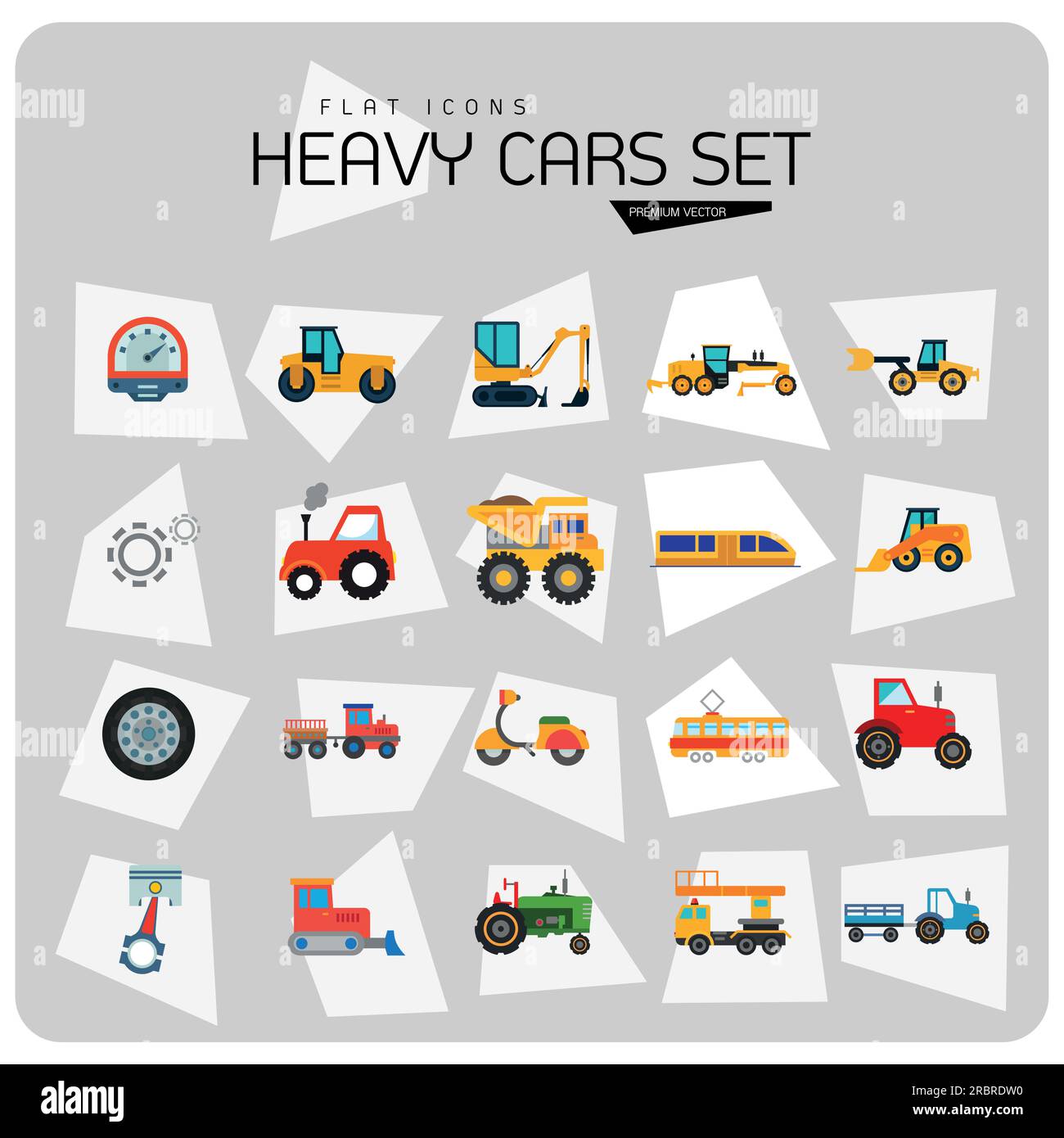 Heavy Cars Icon Set Stock Vector Image & Art - Alamy