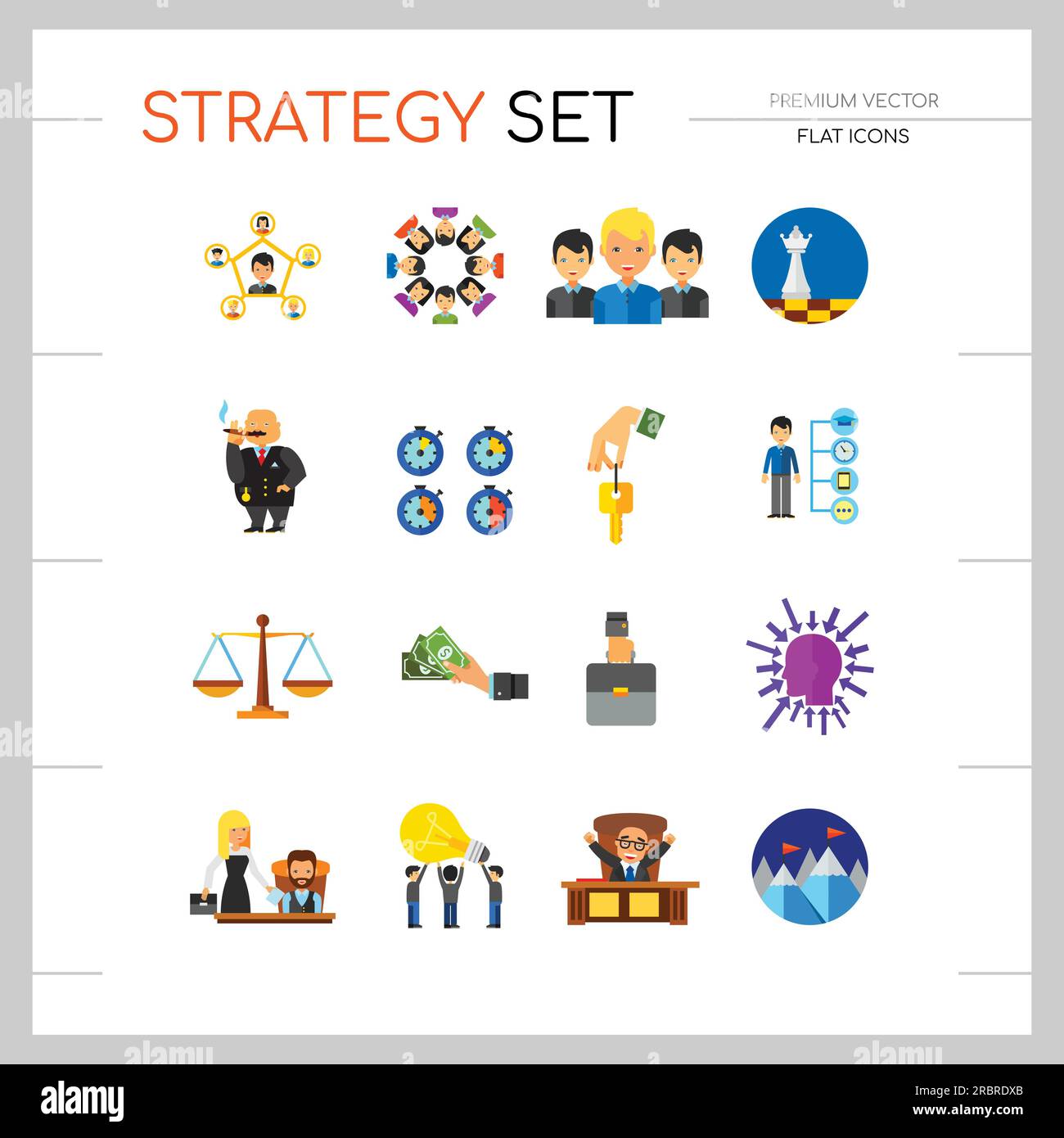 Strategy Icon Set Stock Vector Image & Art - Alamy