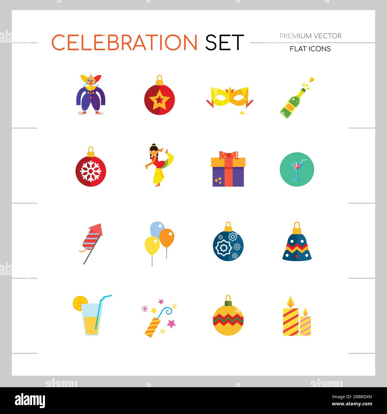 Celebration Icons Set Stock Vector Image & Art - Alamy