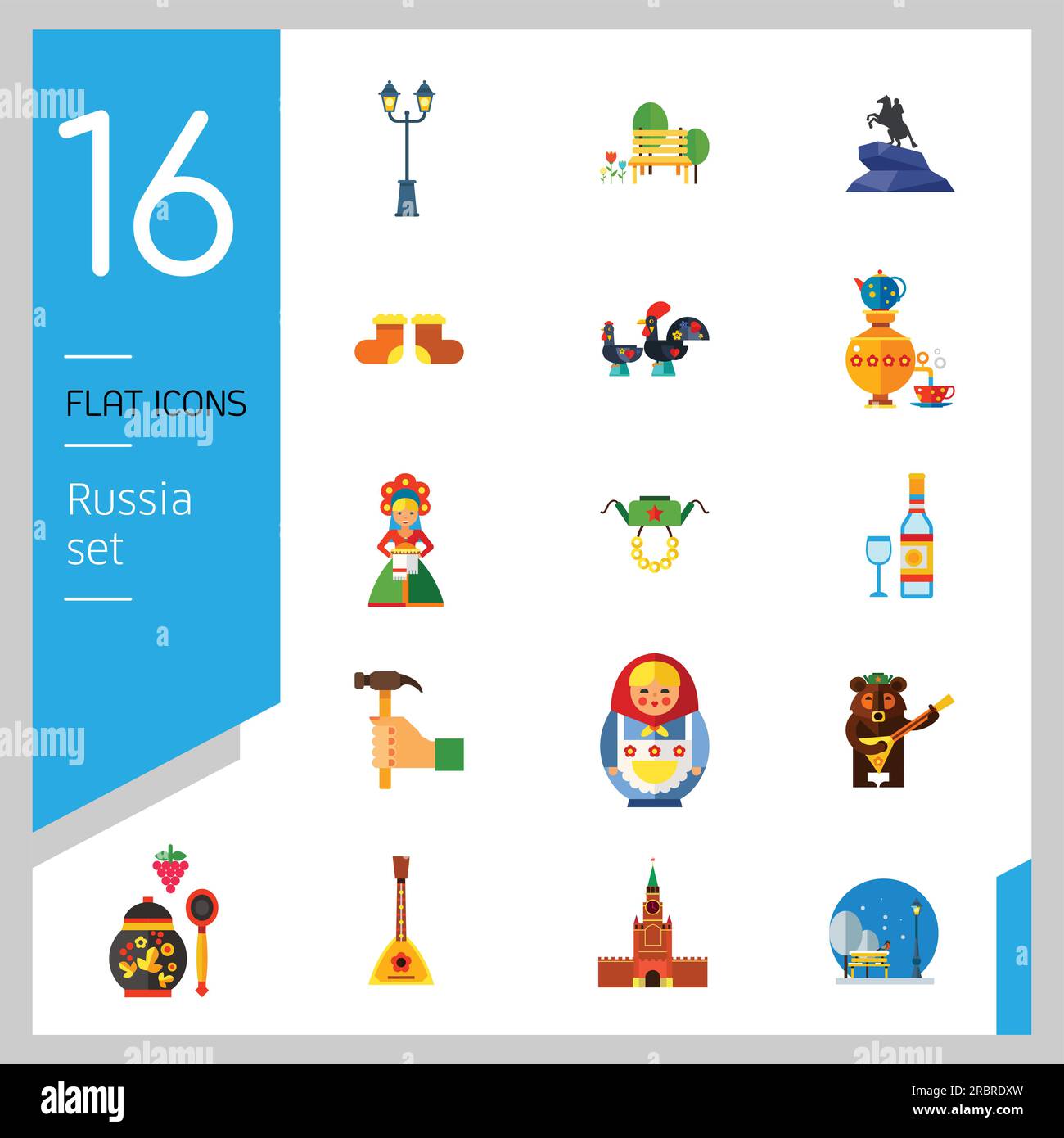 Russia Icon Set Stock Vector Image & Art - Alamy