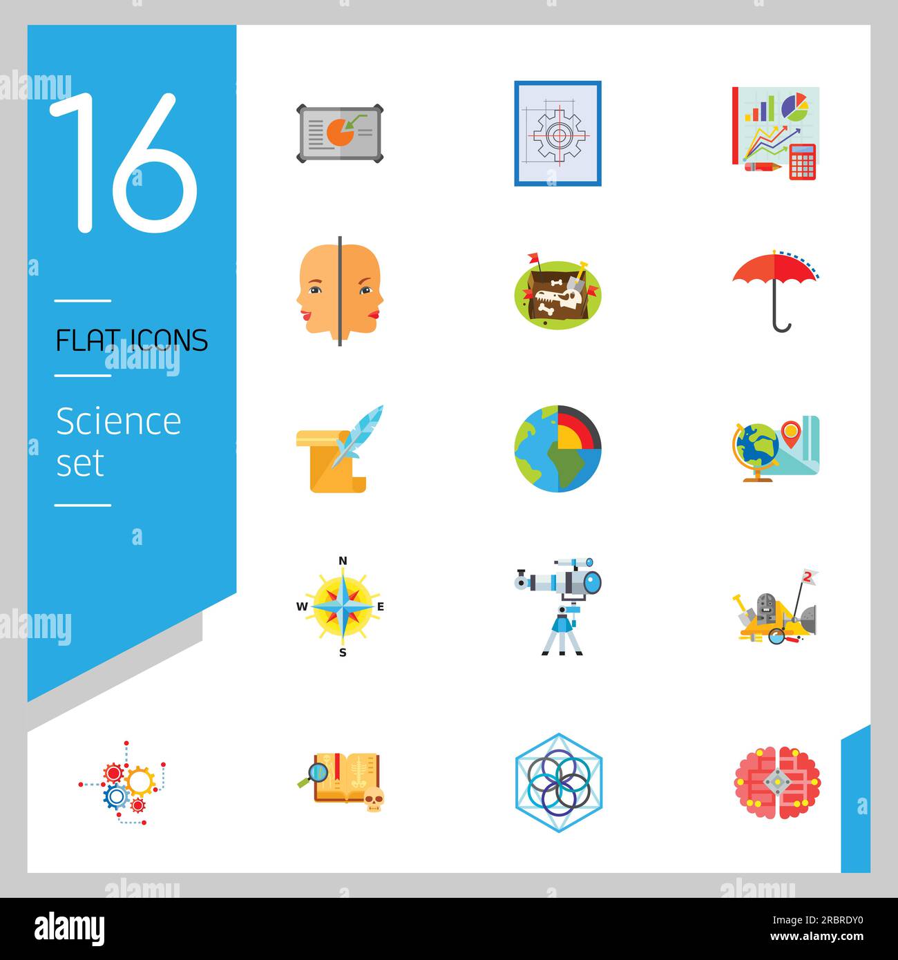 Science Type Icon Set Stock Vector Image & Art - Alamy