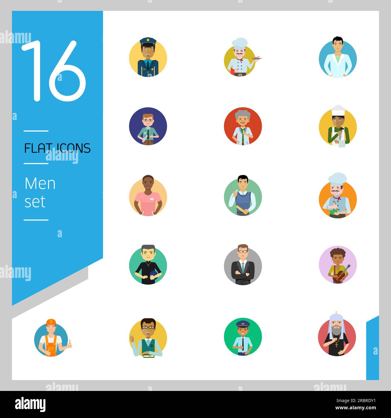 Middle aged group of men Stock Vector Images - Alamy