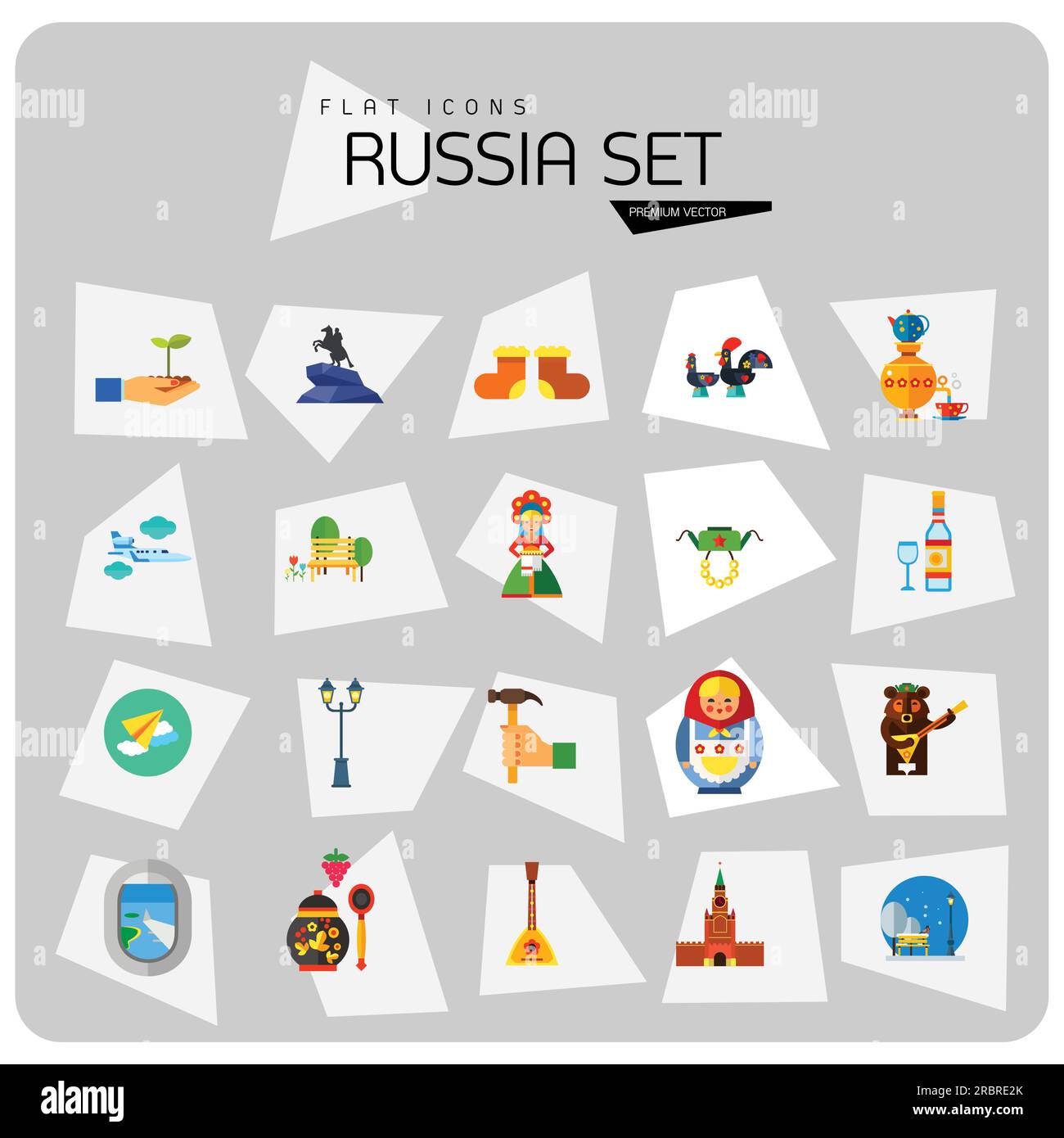 Russia Icon Set Stock Vector Image & Art - Alamy