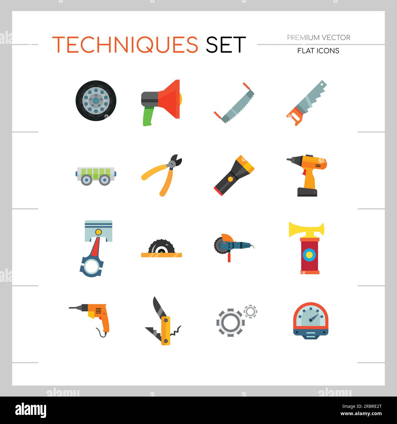Techniques Icons Set Stock Vector Image & Art - Alamy