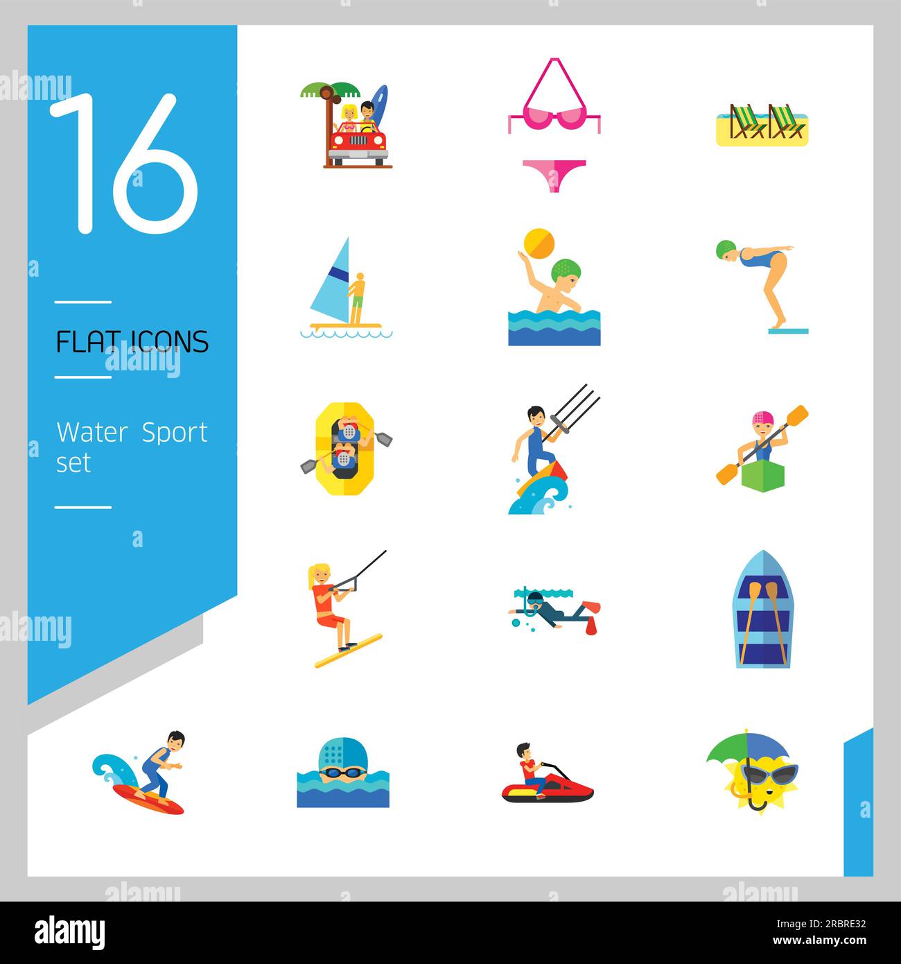 Water skiing concept Stock Vector Images - Alamy