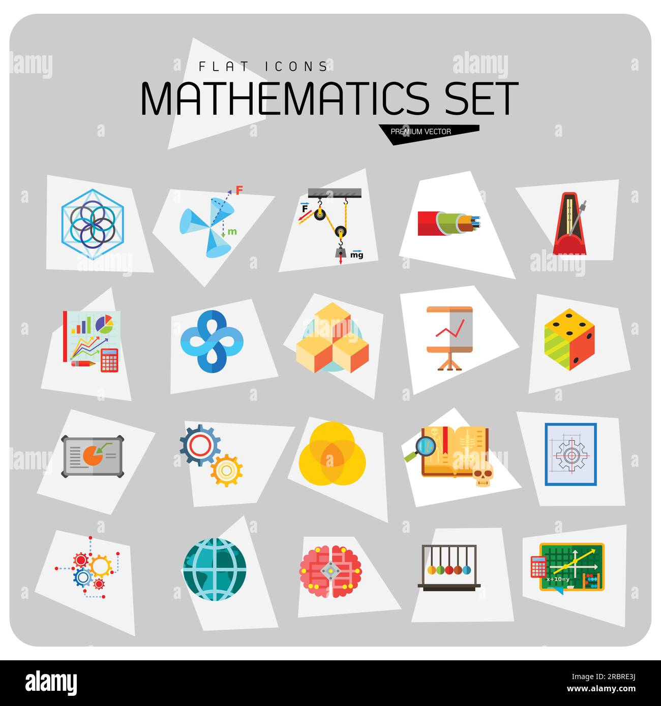 Mathematics Icon Set Stock Vector Image & Art - Alamy