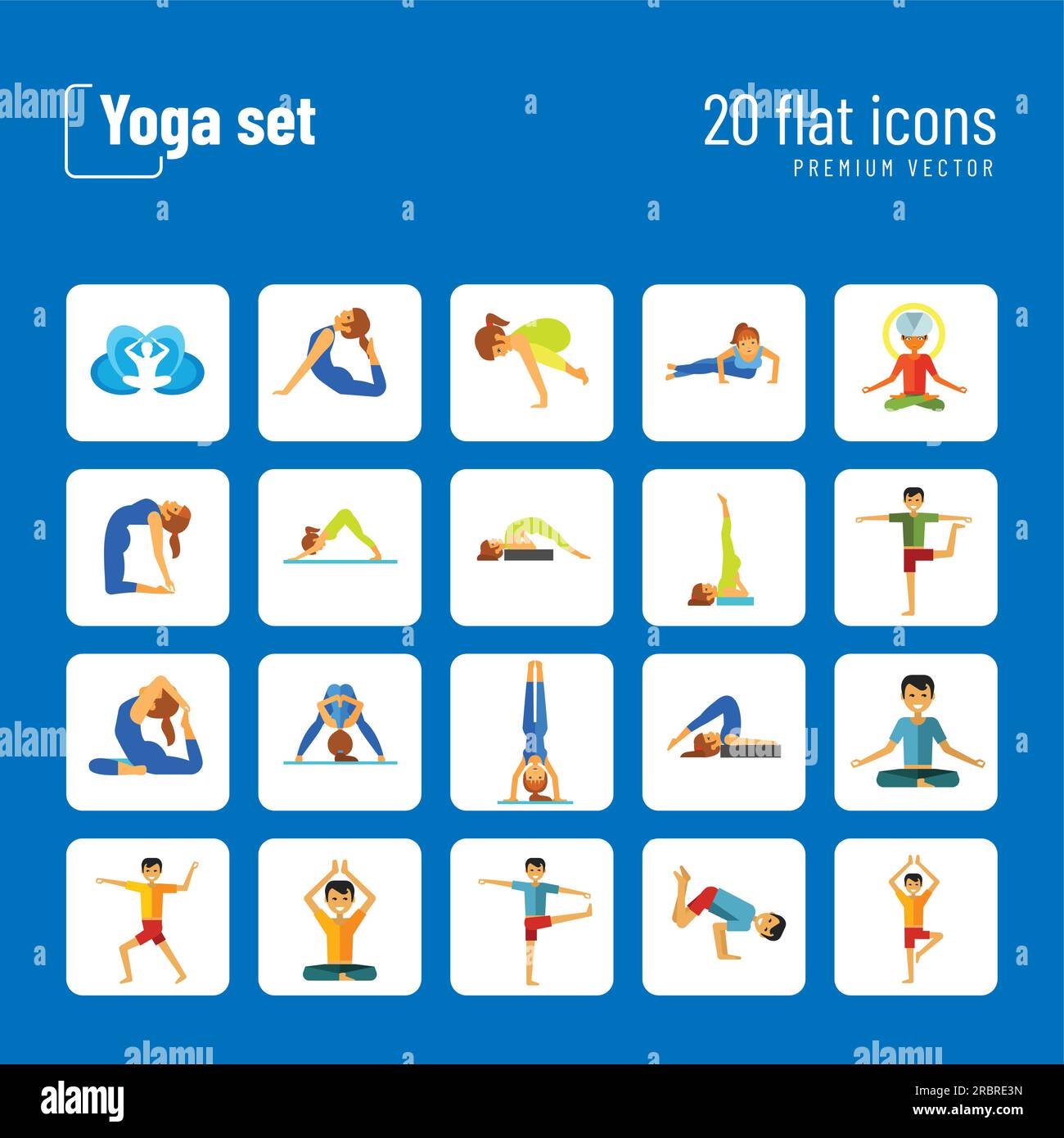 Yoga Icon Set Stock Vector Image & Art - Alamy