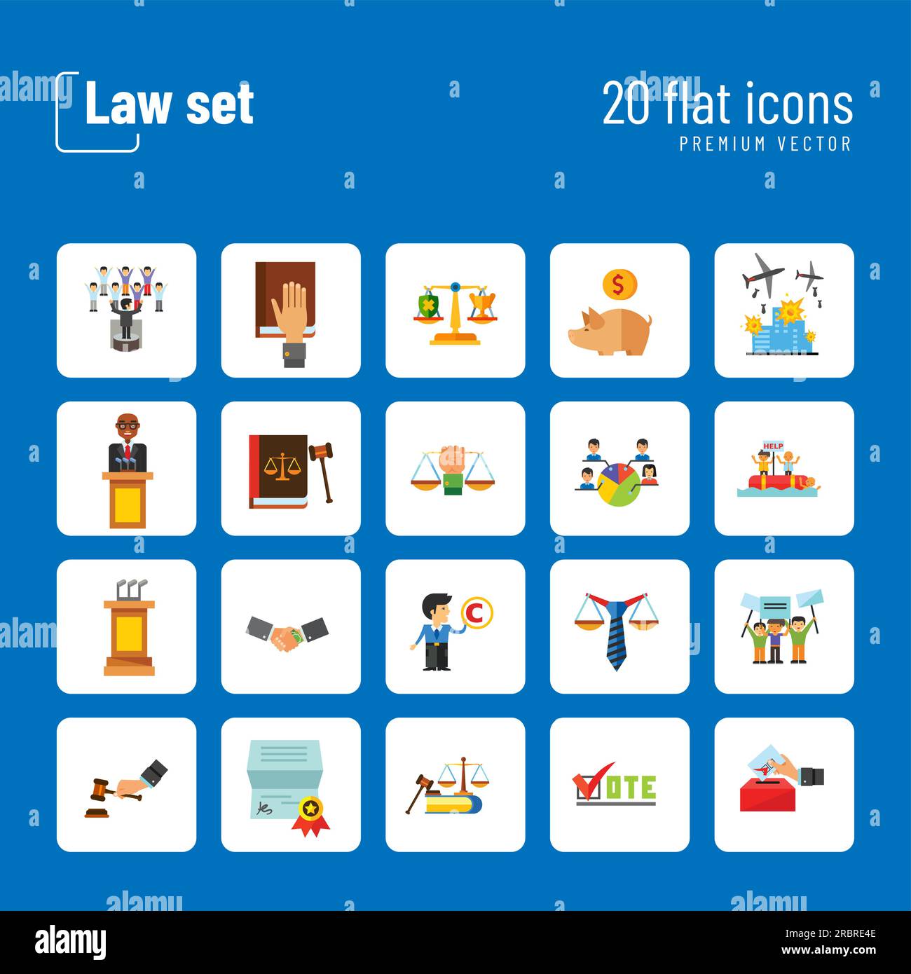 Law Icon Set Stock Vector Image & Art - Alamy