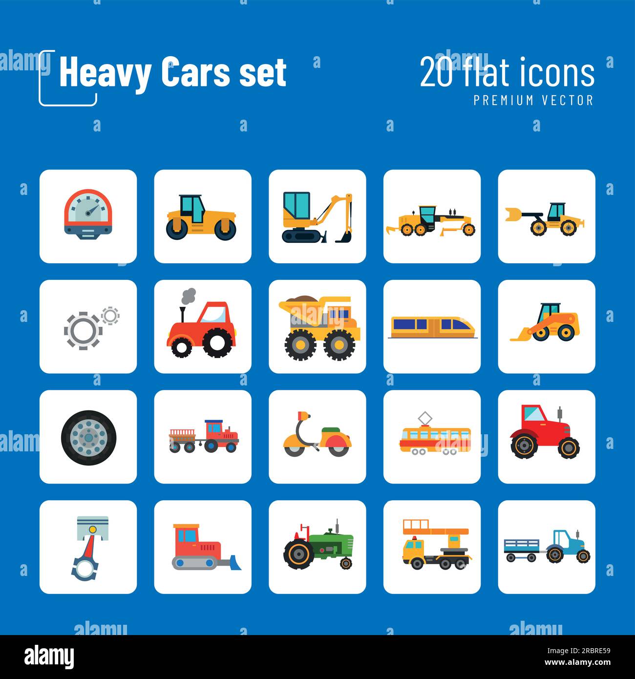 Heavy Cars Icon Set Stock Vector Image & Art - Alamy