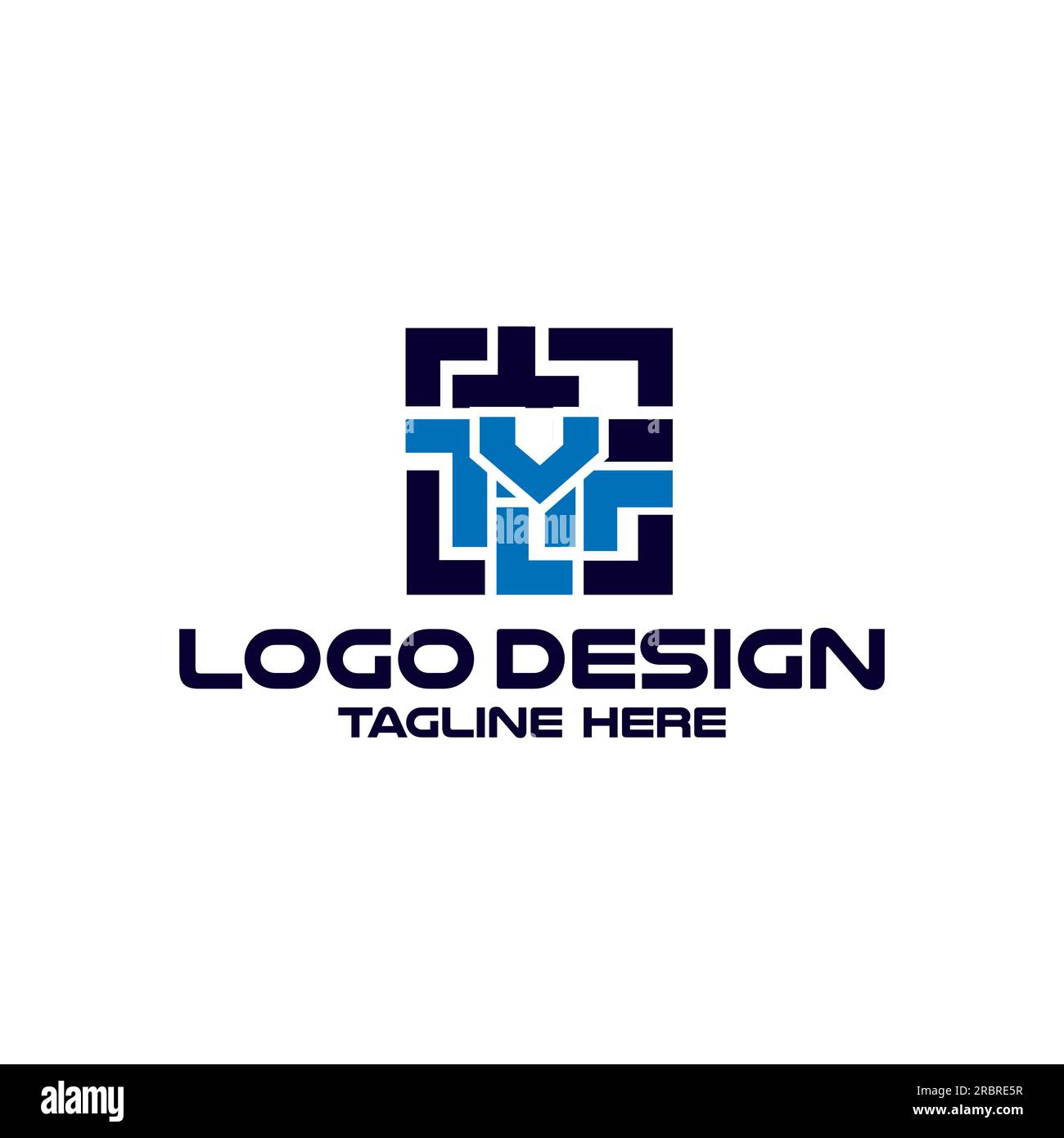 Initial V Letter Tech Logo Design Vector Graphic Stock Vector Image ...