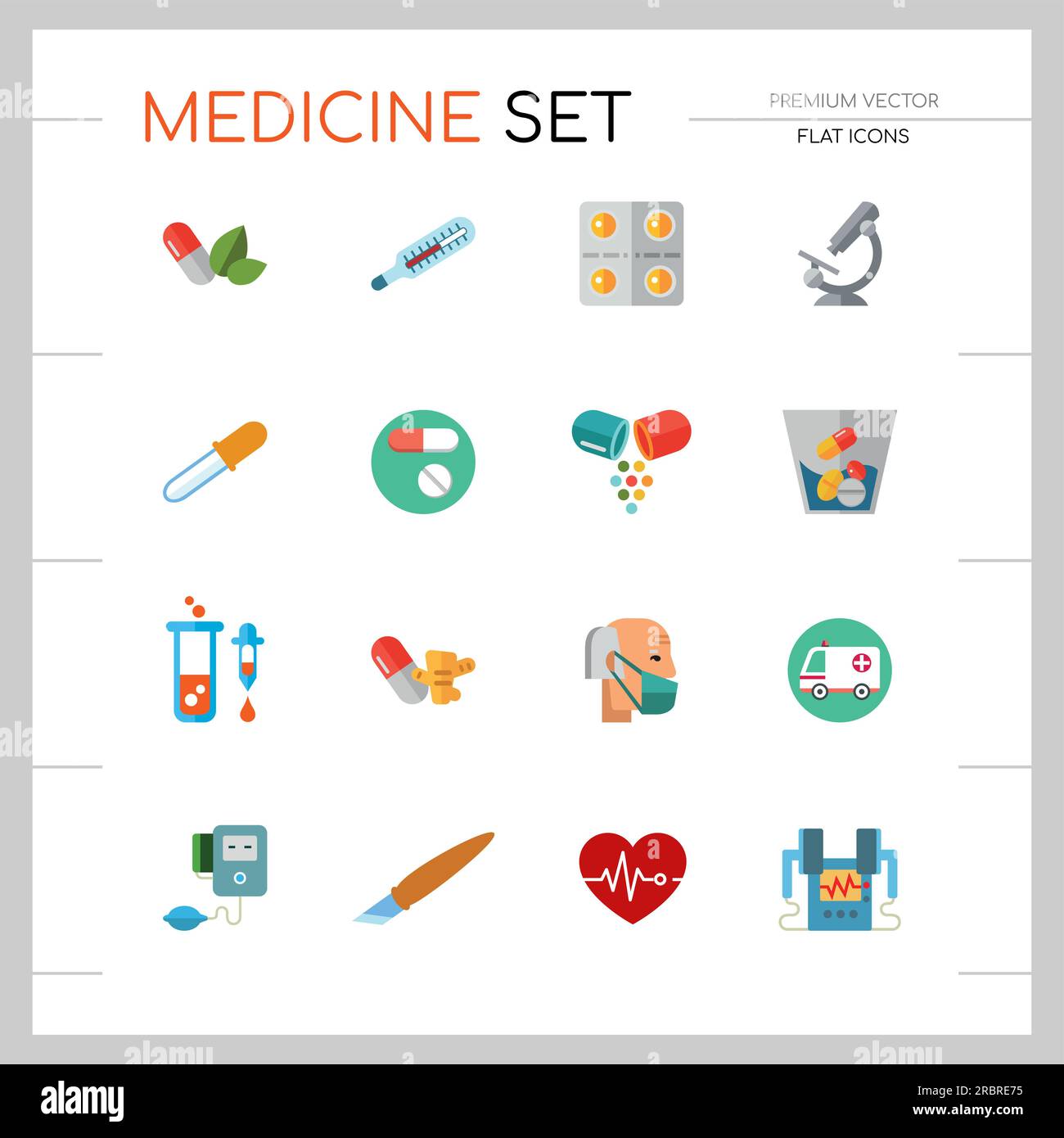 Medicine Icons Set Stock Vector Image & Art - Alamy