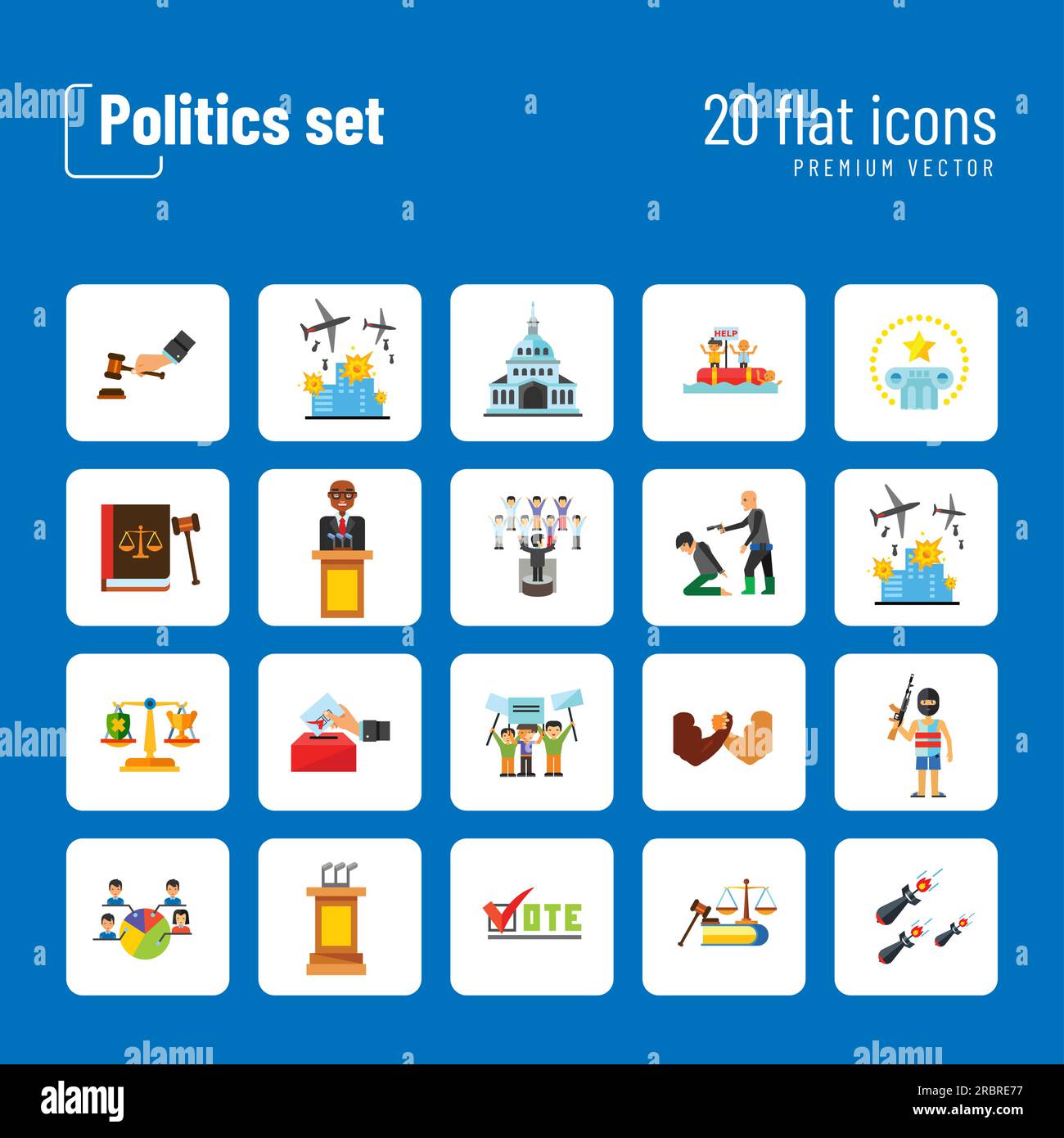 Politics Icon Set Stock Vector Image & Art - Alamy