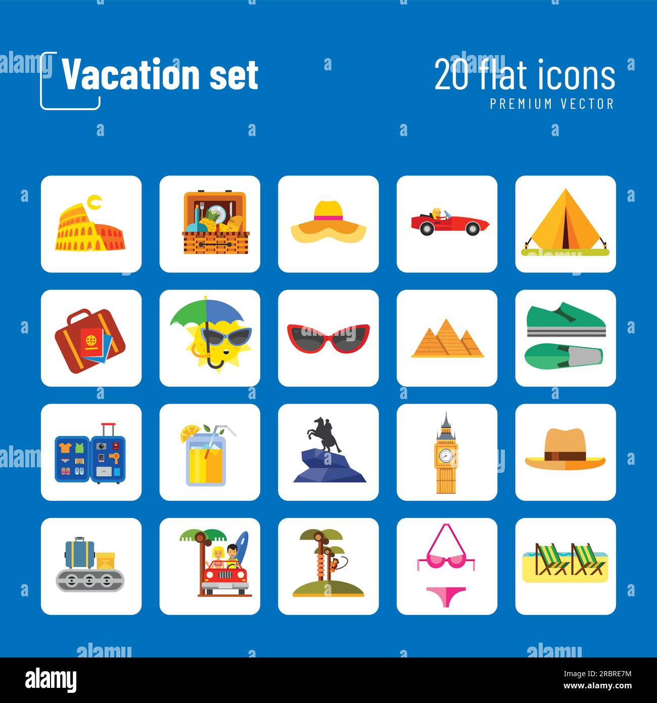 Vacation Icon Set Stock Vector Image & Art - Alamy